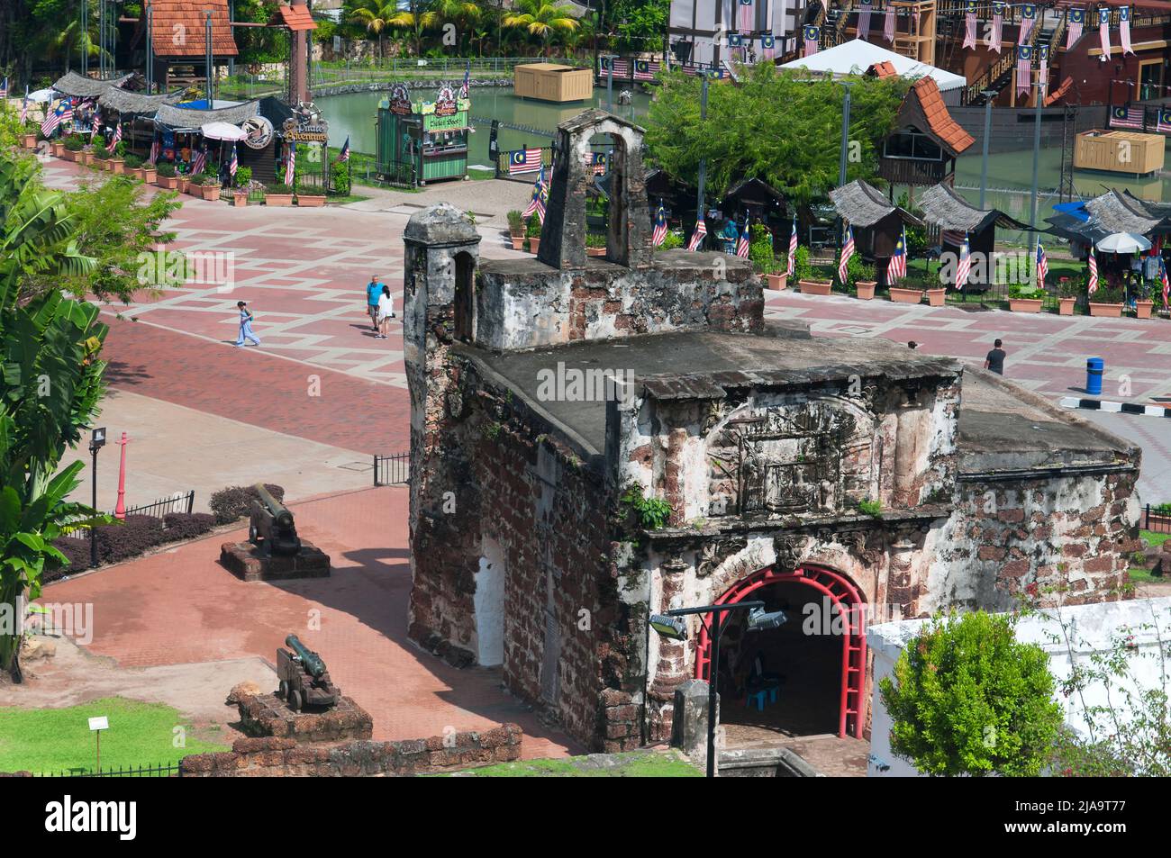 Melaka, Malaysia. August 17, 2017. The historic ruins of a portuguese ...