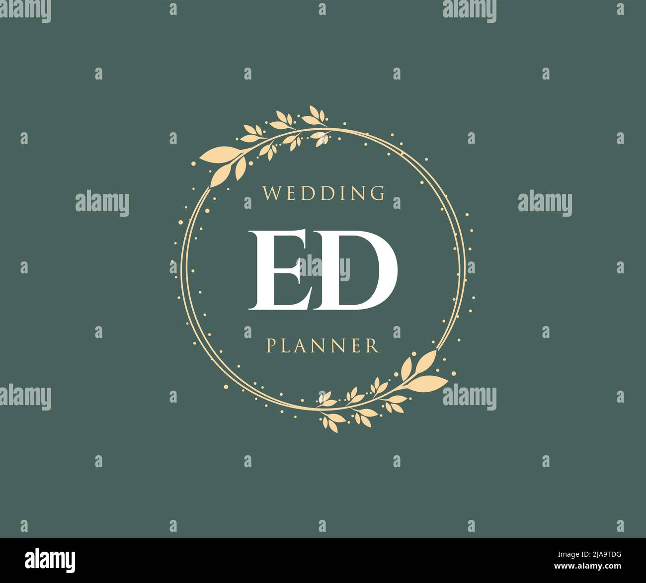 ED Initials letter Wedding monogram logos collection, hand drawn modern ...