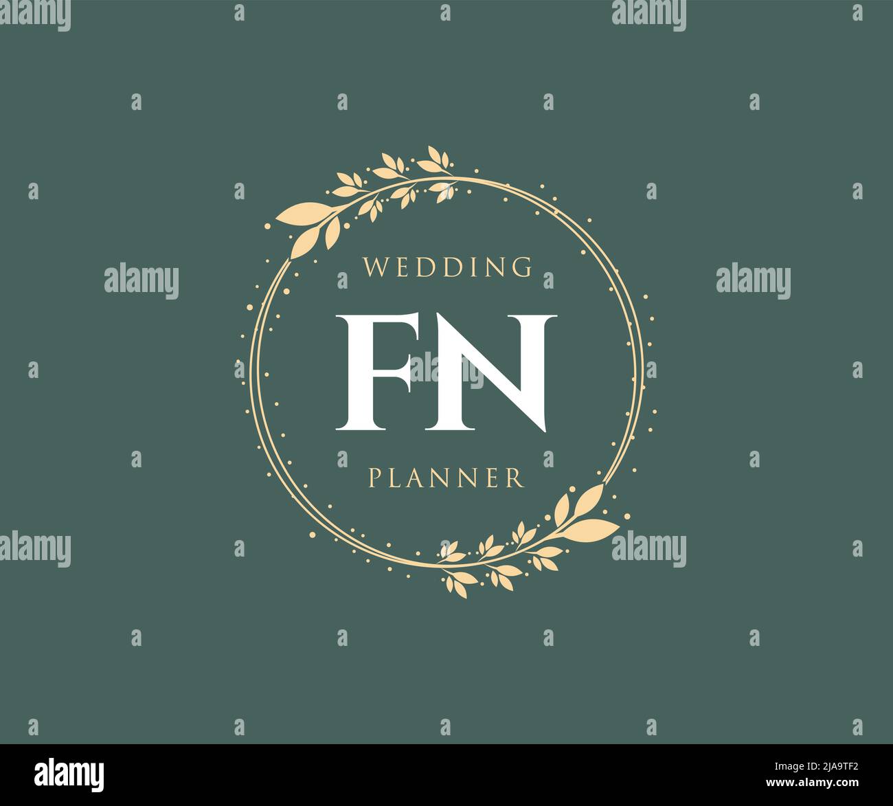 FN Initials letter Wedding monogram logos collection, hand drawn modern ...