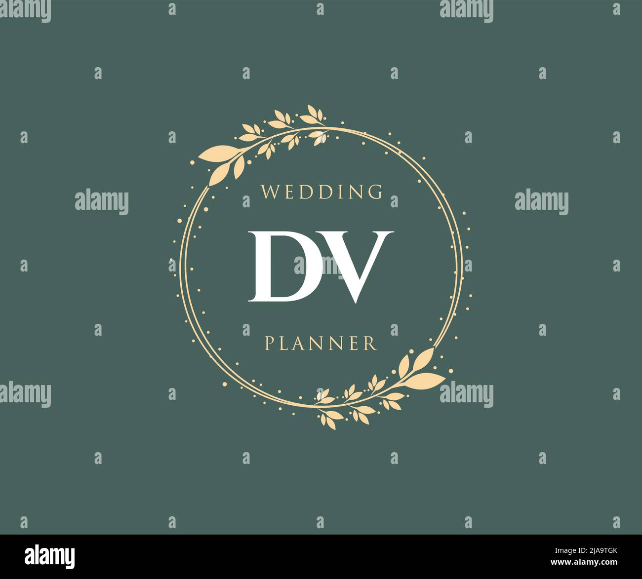 DV Initials letter Wedding monogram logos collection, hand drawn modern ...