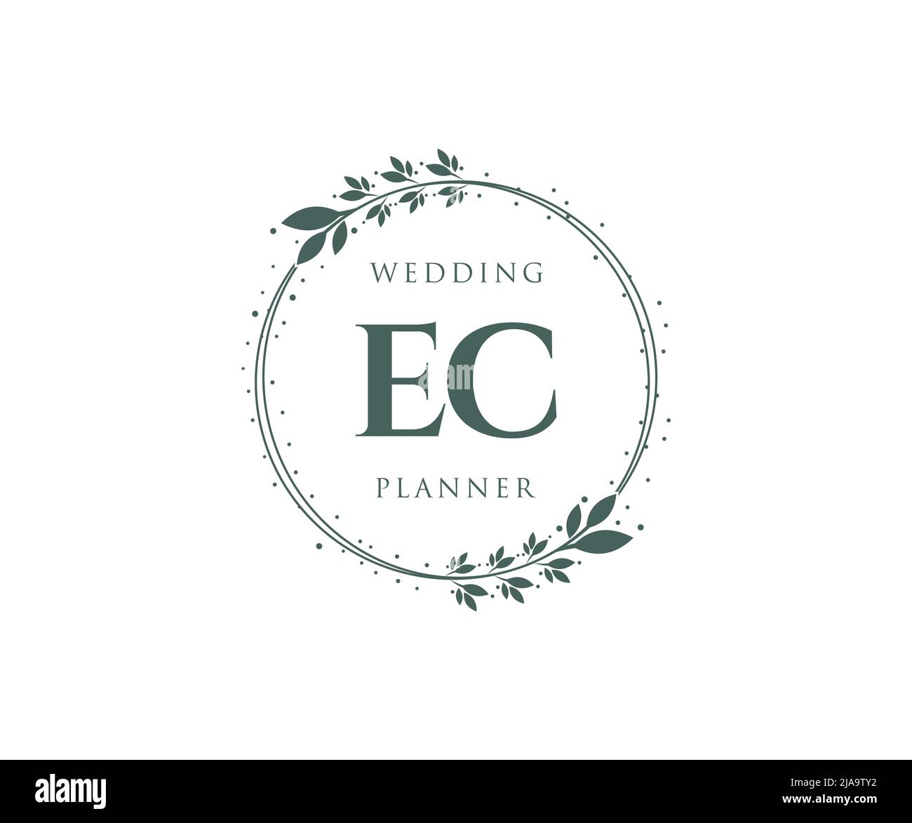 EC Initials letter Wedding monogram logos collection, hand drawn modern ...