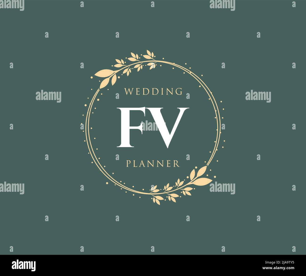 FV Initials letter Wedding monogram logos collection, hand drawn modern minimalistic and floral ...