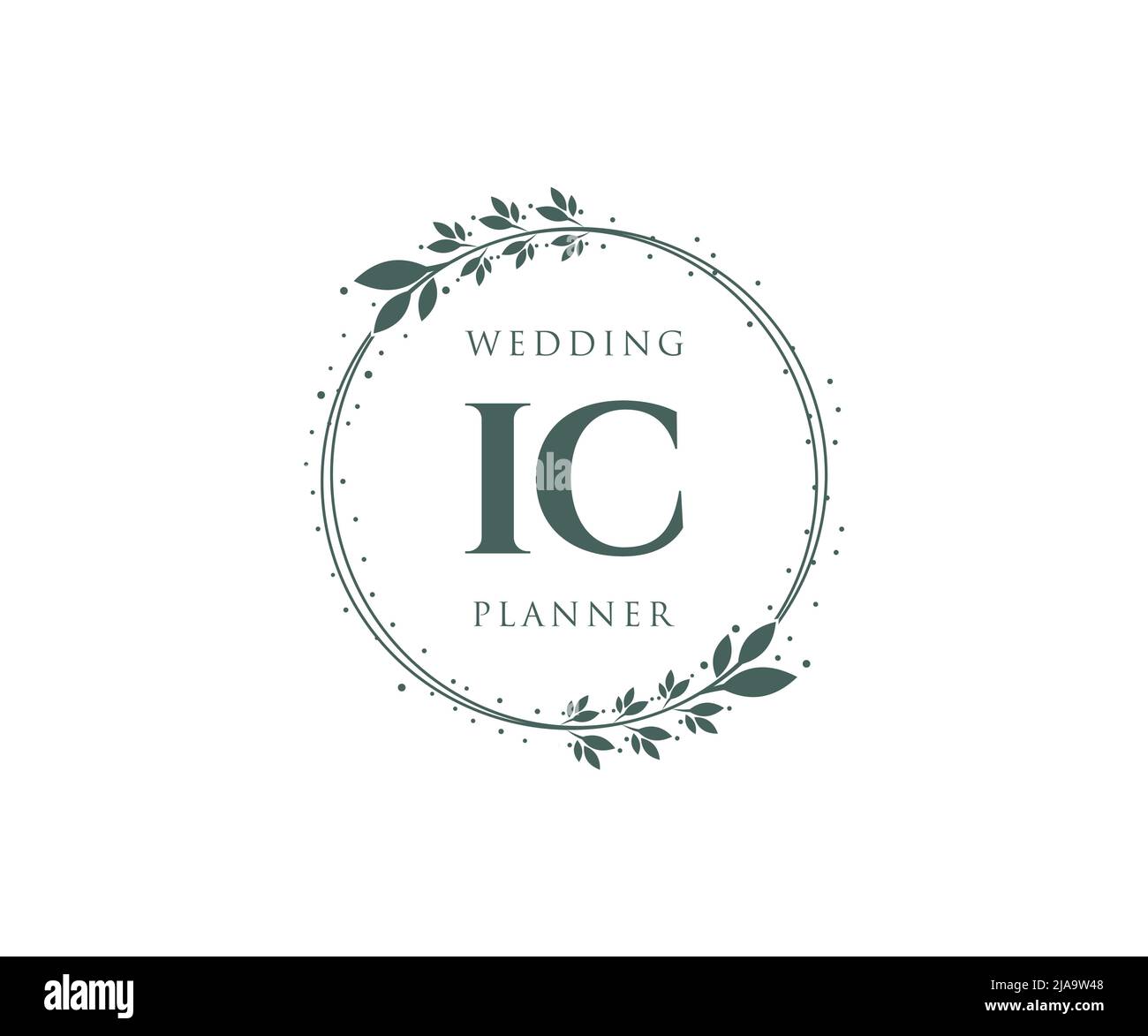 IC Initials letter Wedding monogram logos collection, hand drawn modern ...