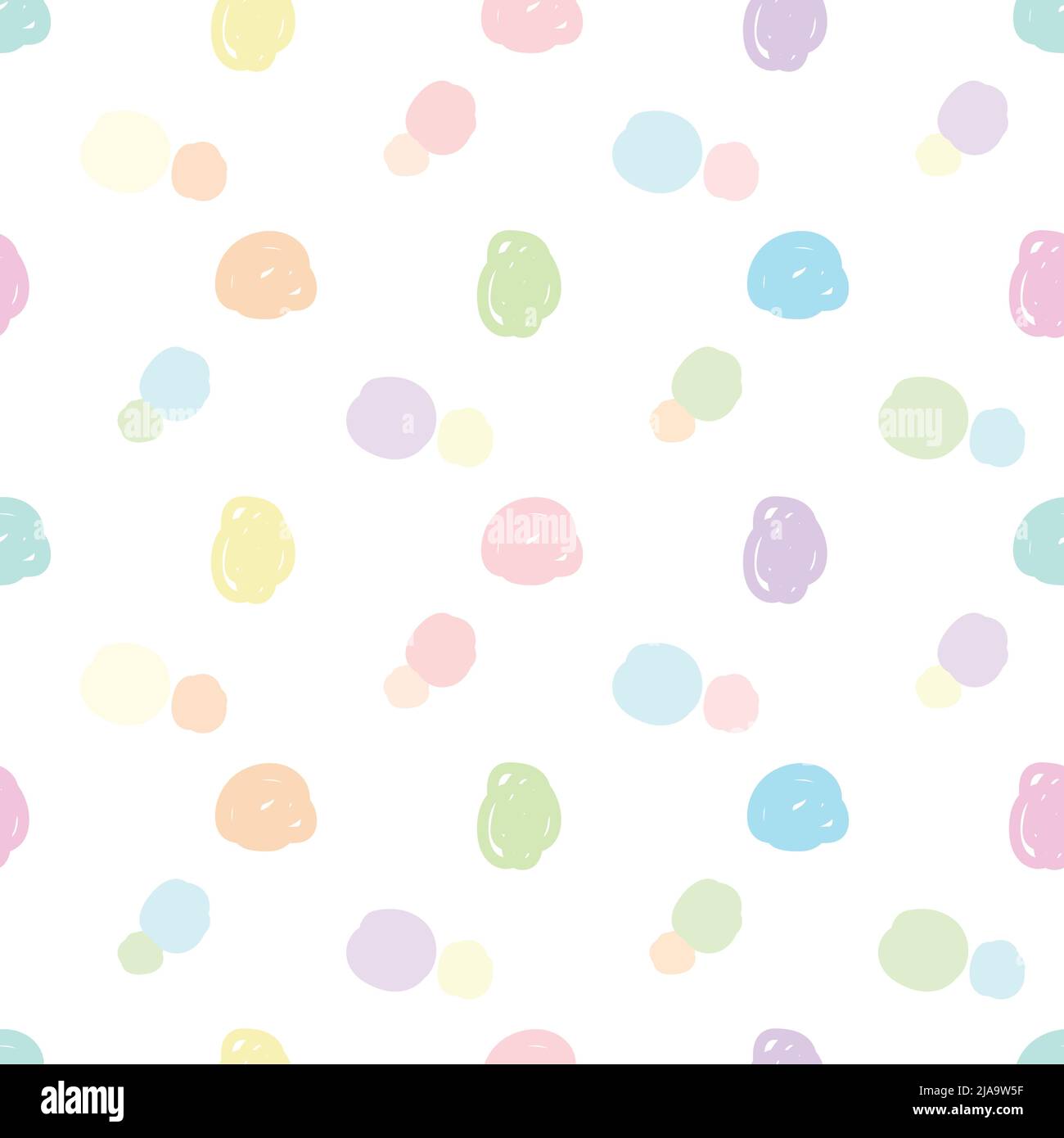 Vector seamless pattern with spots in pastel colors. Delicate Light ...