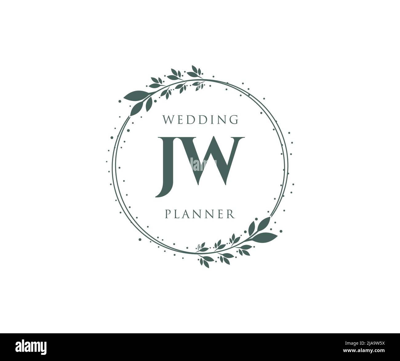 JW Initials letter Wedding monogram logos collection, hand drawn modern ...