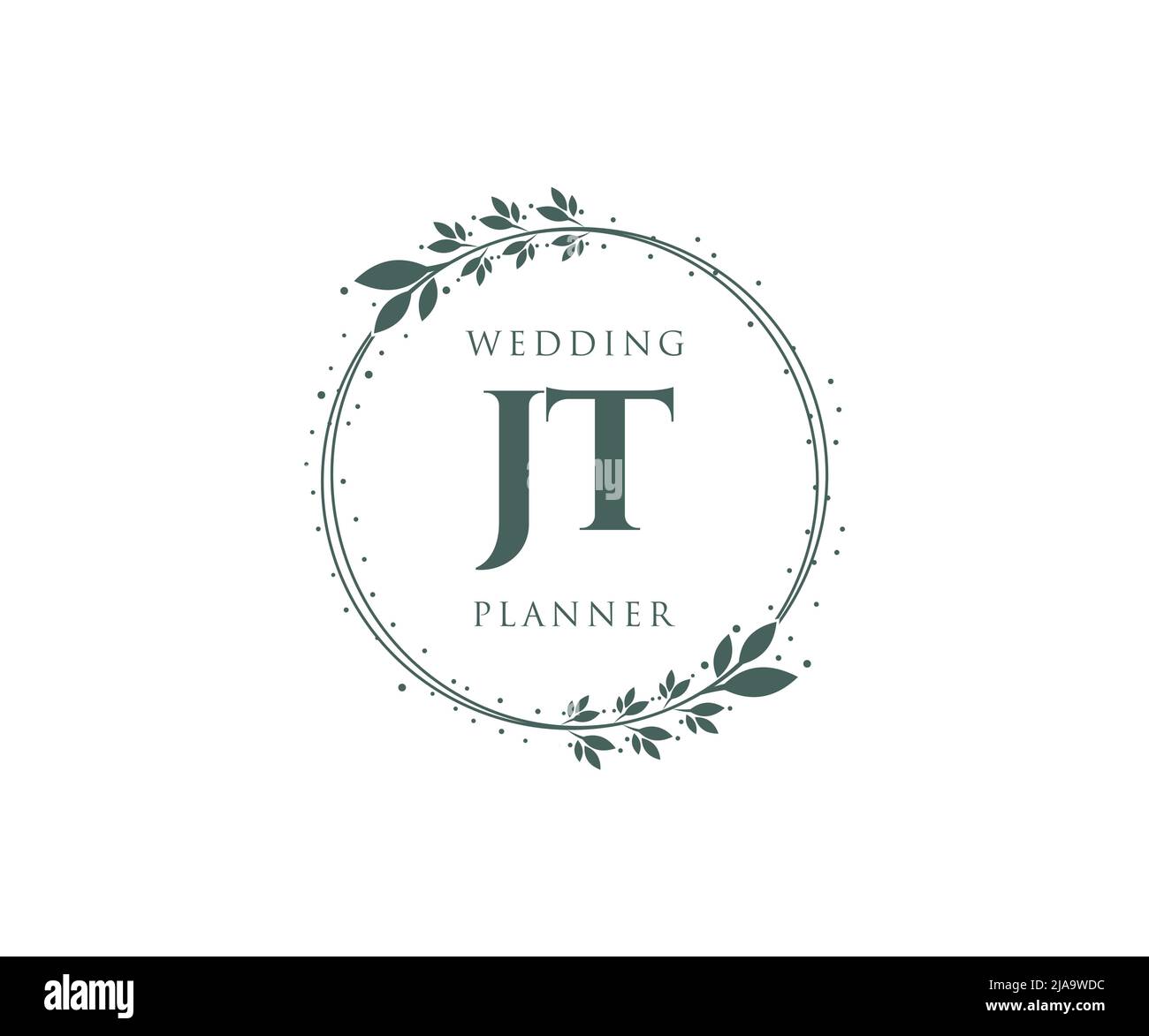 JT Initials letter Wedding monogram logos collection, hand drawn modern ...