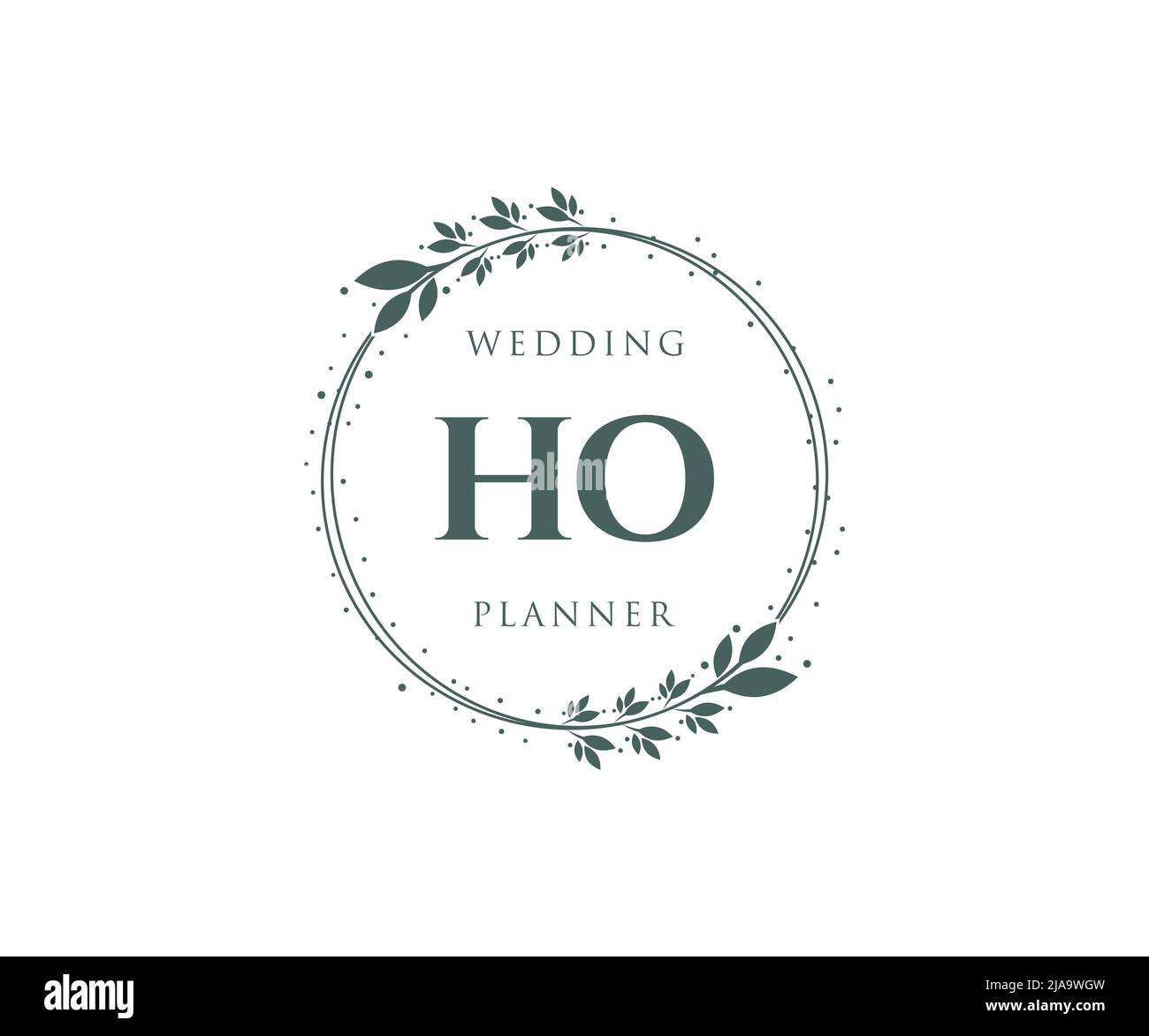 HO Initials letter Wedding monogram logos collection, hand drawn modern ...
