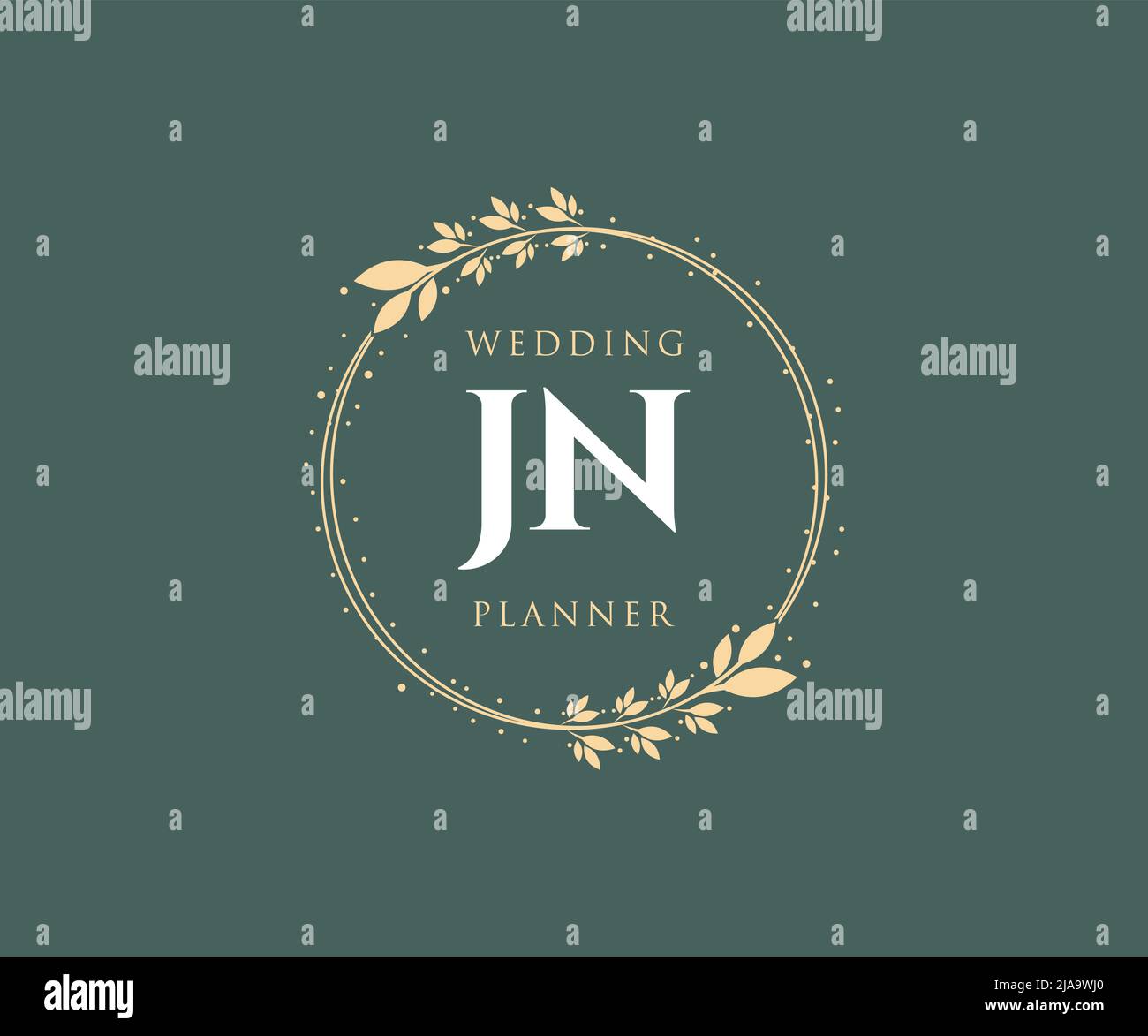 JN Initials letter Wedding monogram logos collection, hand drawn modern ...
