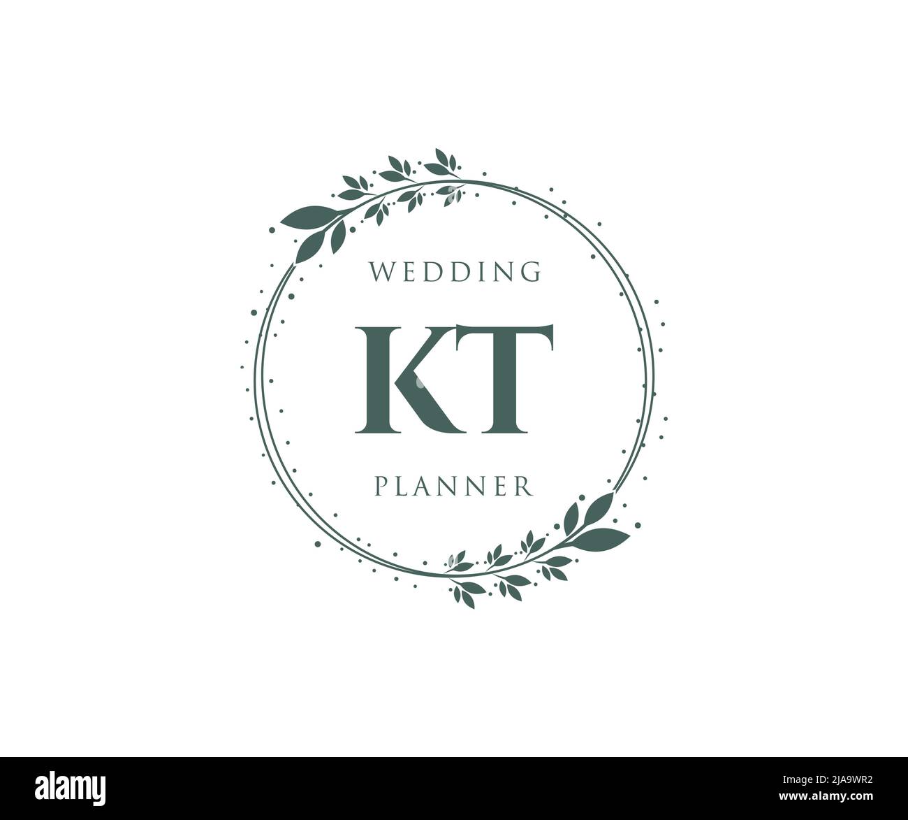KT Initials letter Wedding monogram logos collection, hand drawn modern ...