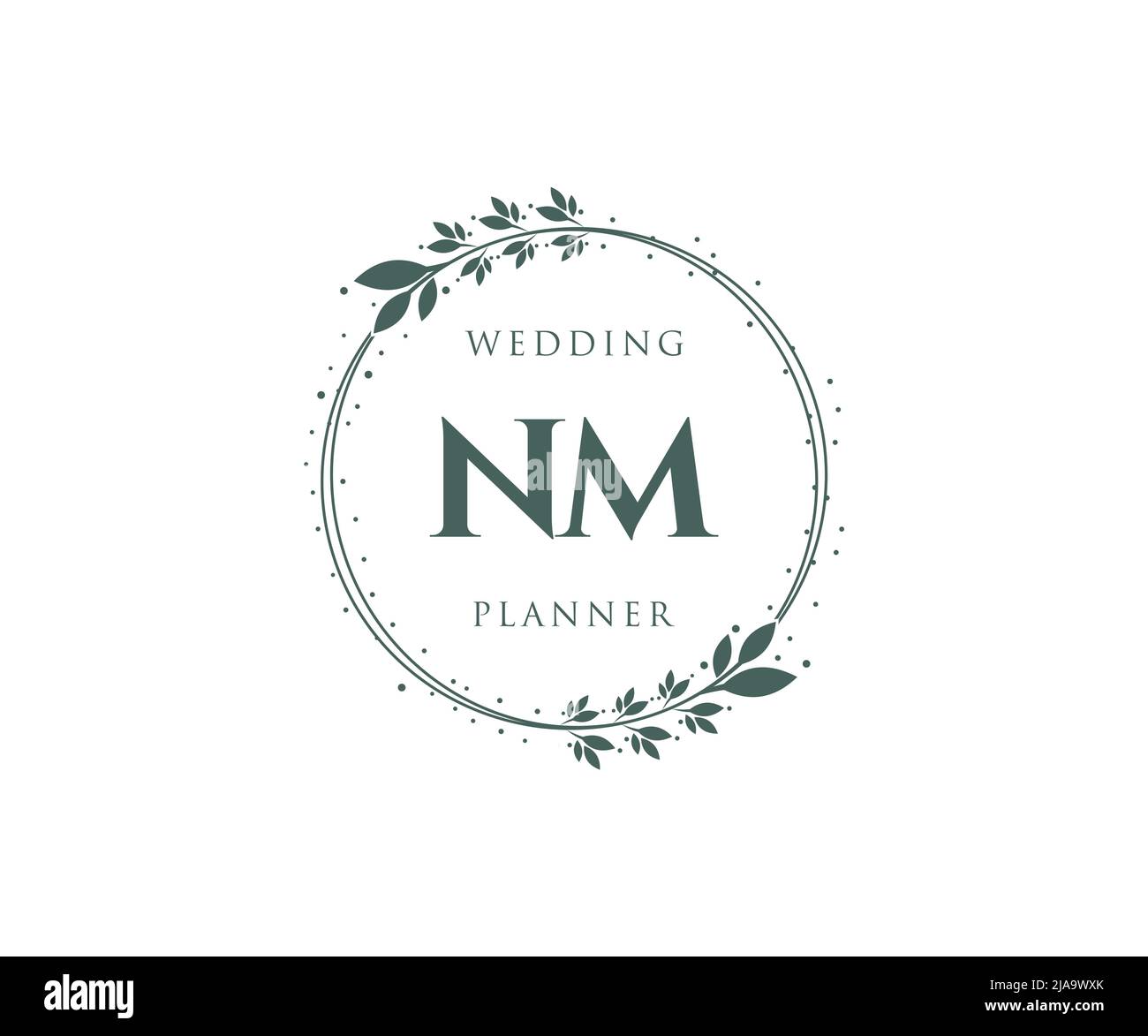 NM Initials letter Wedding monogram logos collection, hand drawn modern ...