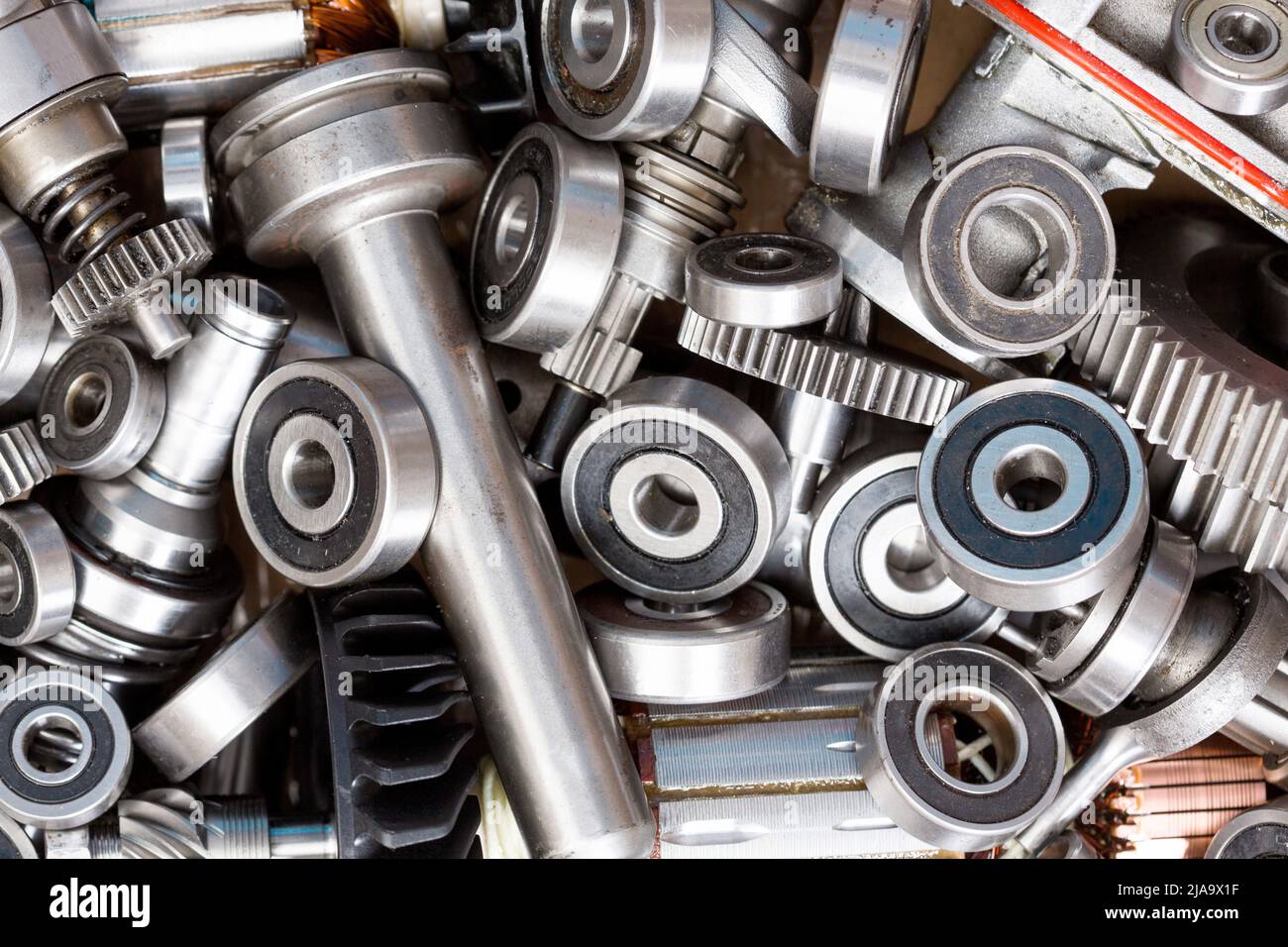 Old mechanical parts close up as background Stock Photo - Alamy