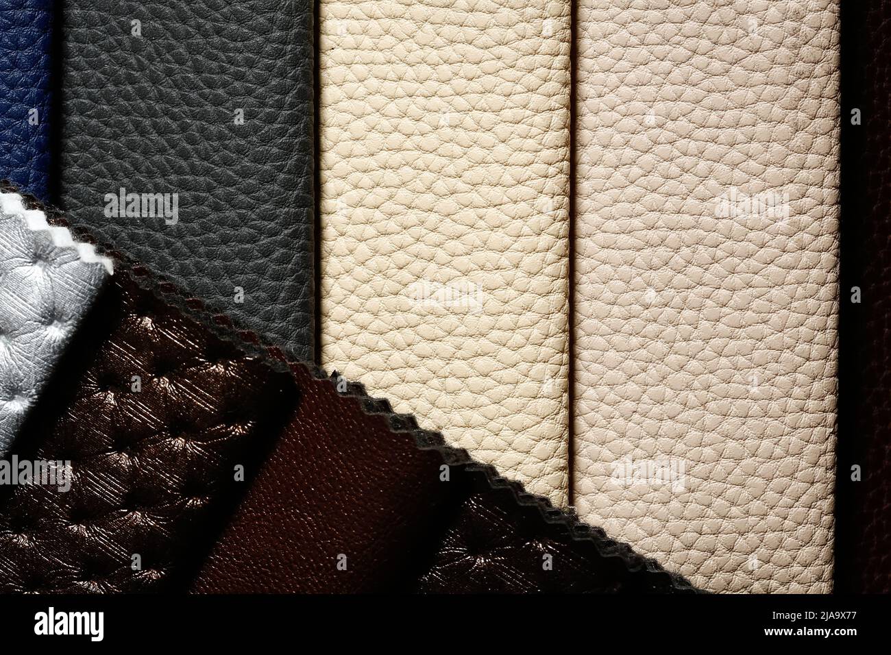 Just great leatherette texture in strict colours Stock Photo - Alamy