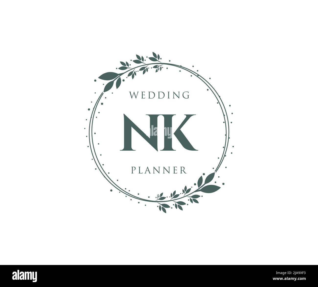 NK Initials letter Wedding monogram logos collection, hand drawn modern ...