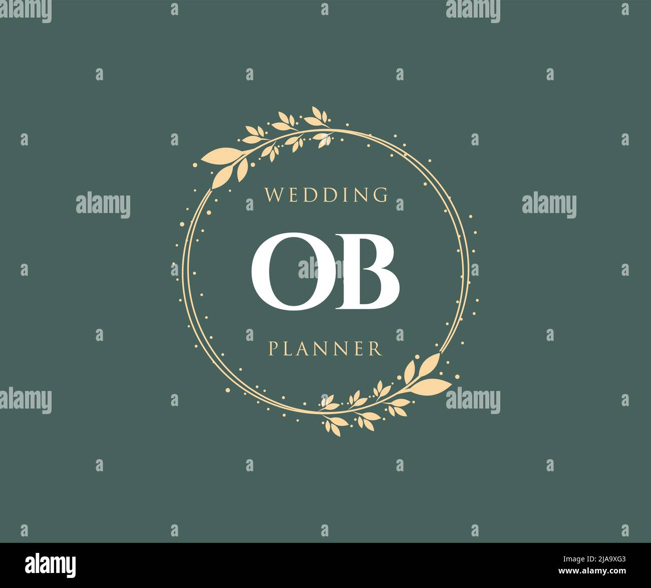 OB Initials letter Wedding monogram logos collection, hand drawn modern ...