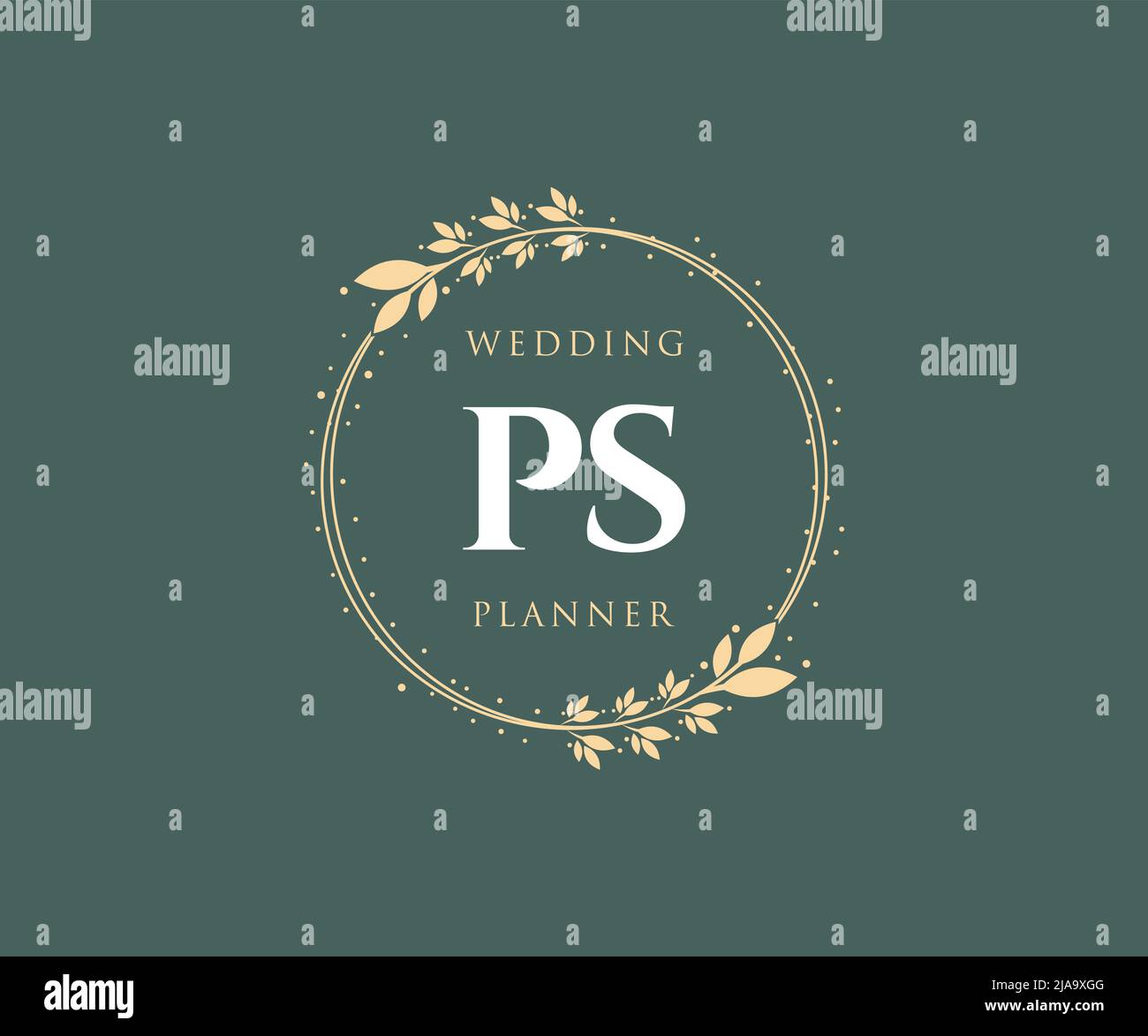 PS Initials letter Wedding monogram logos collection, hand drawn modern ...