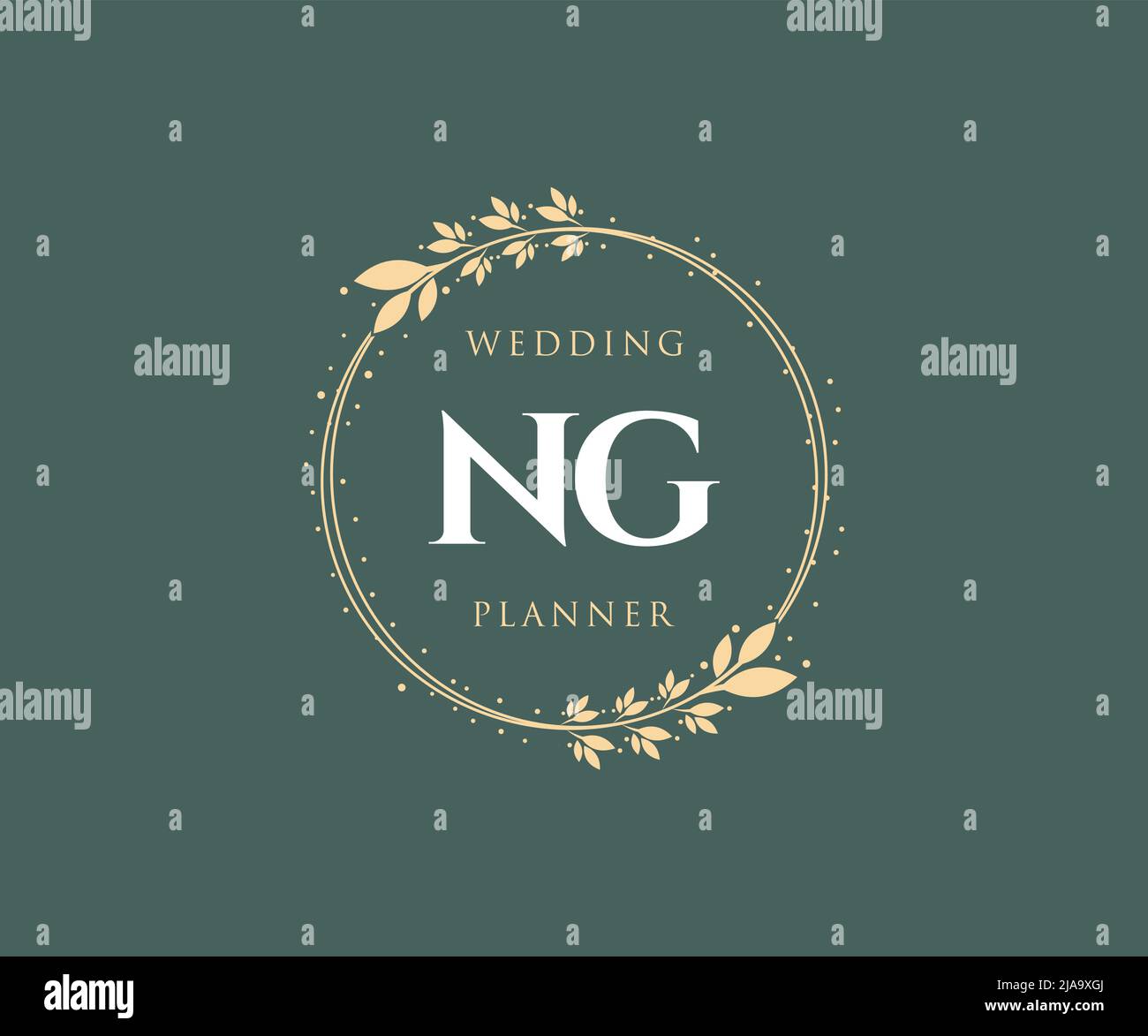NG Initials letter Wedding monogram logos collection, hand drawn modern ...