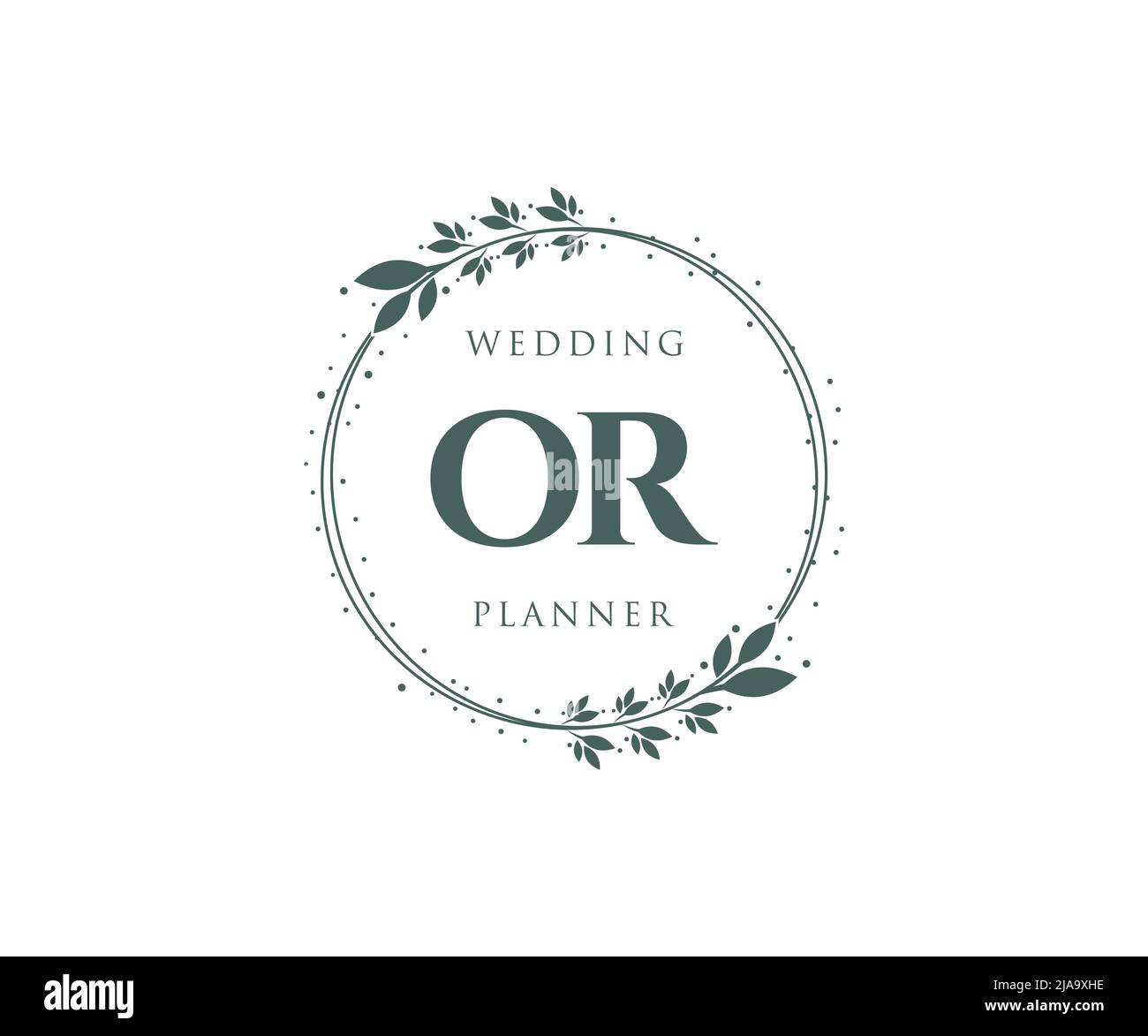 OR Initials letter Wedding monogram logos collection, hand drawn modern ...