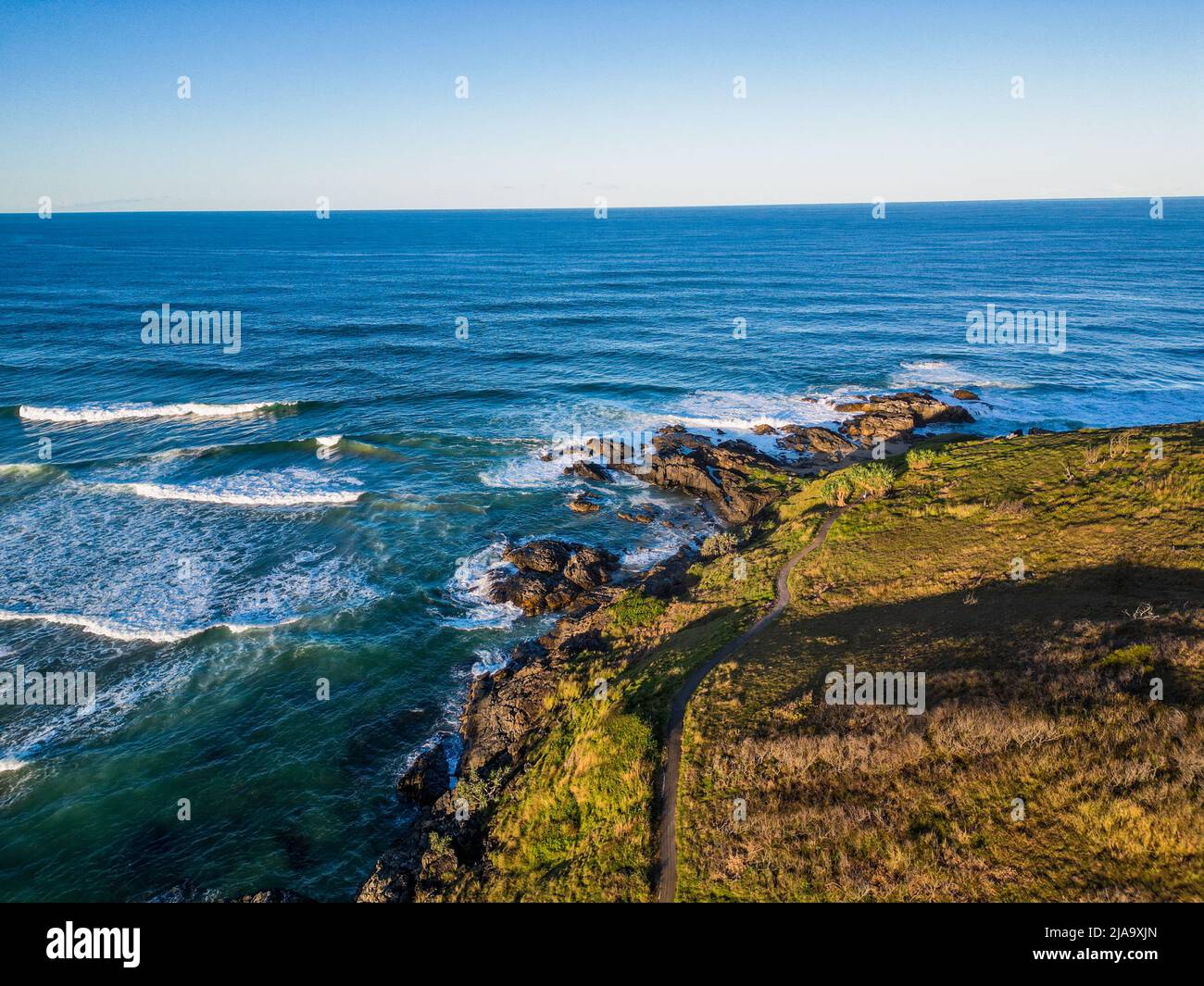Aerial view of ocean at sunset hi-res stock photography and images - Alamy