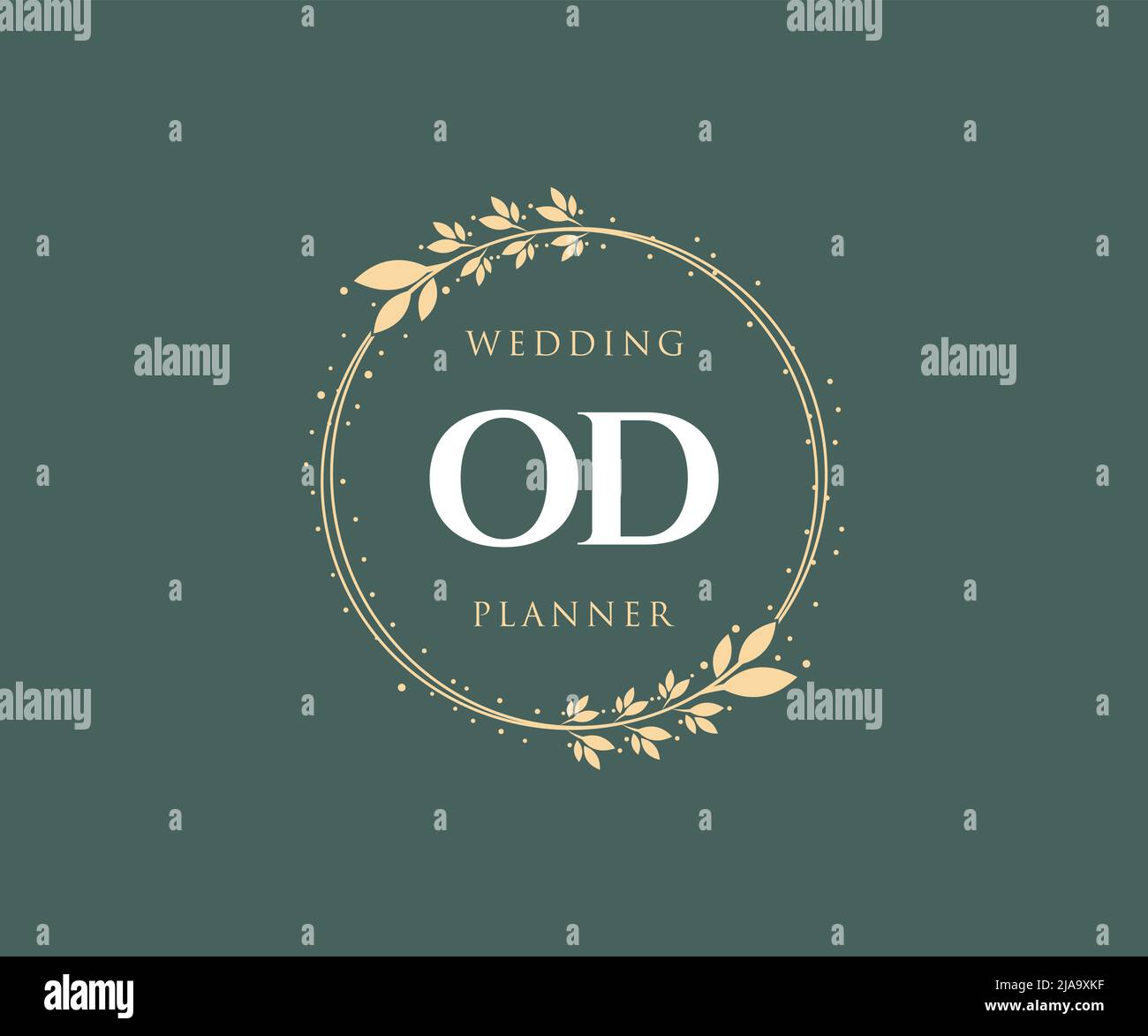 OD Initials letter Wedding monogram logos collection, hand drawn modern ...