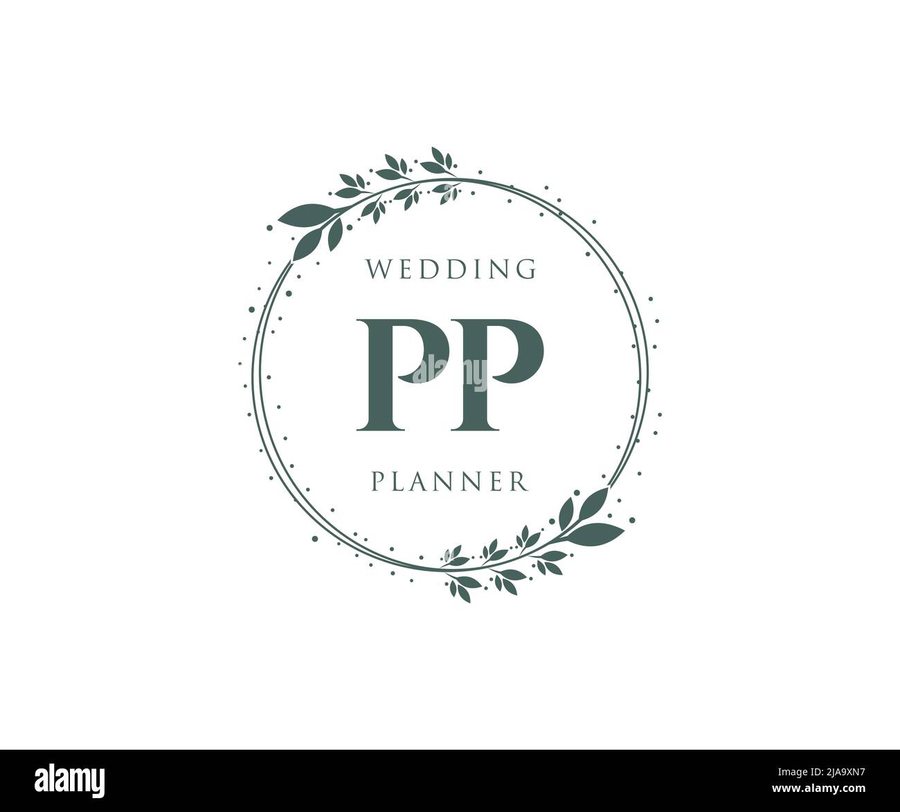 PP Initials letter Wedding monogram logos collection, hand drawn modern ...