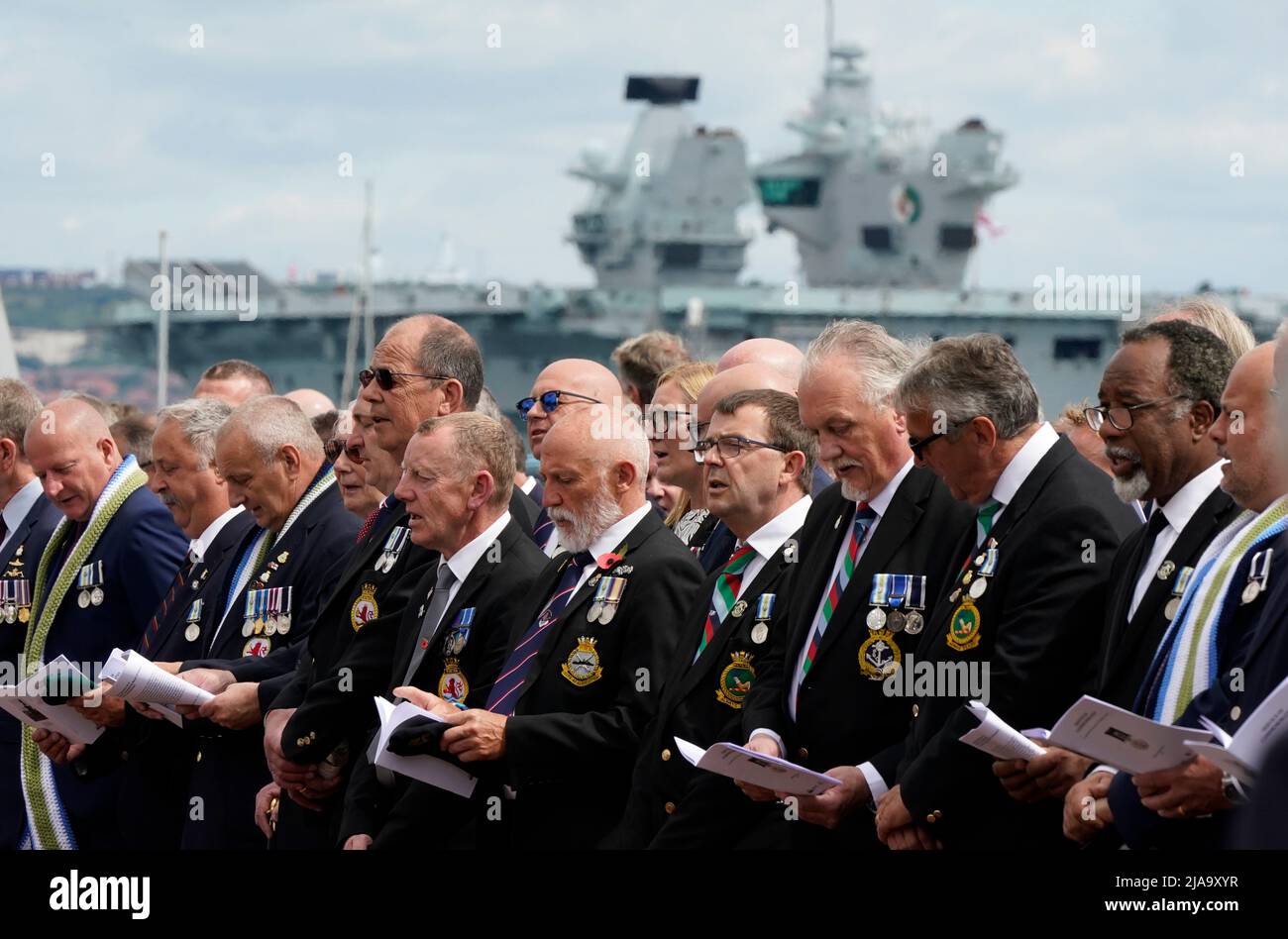 Falklands veterans take part in a national commemoration service at the ...