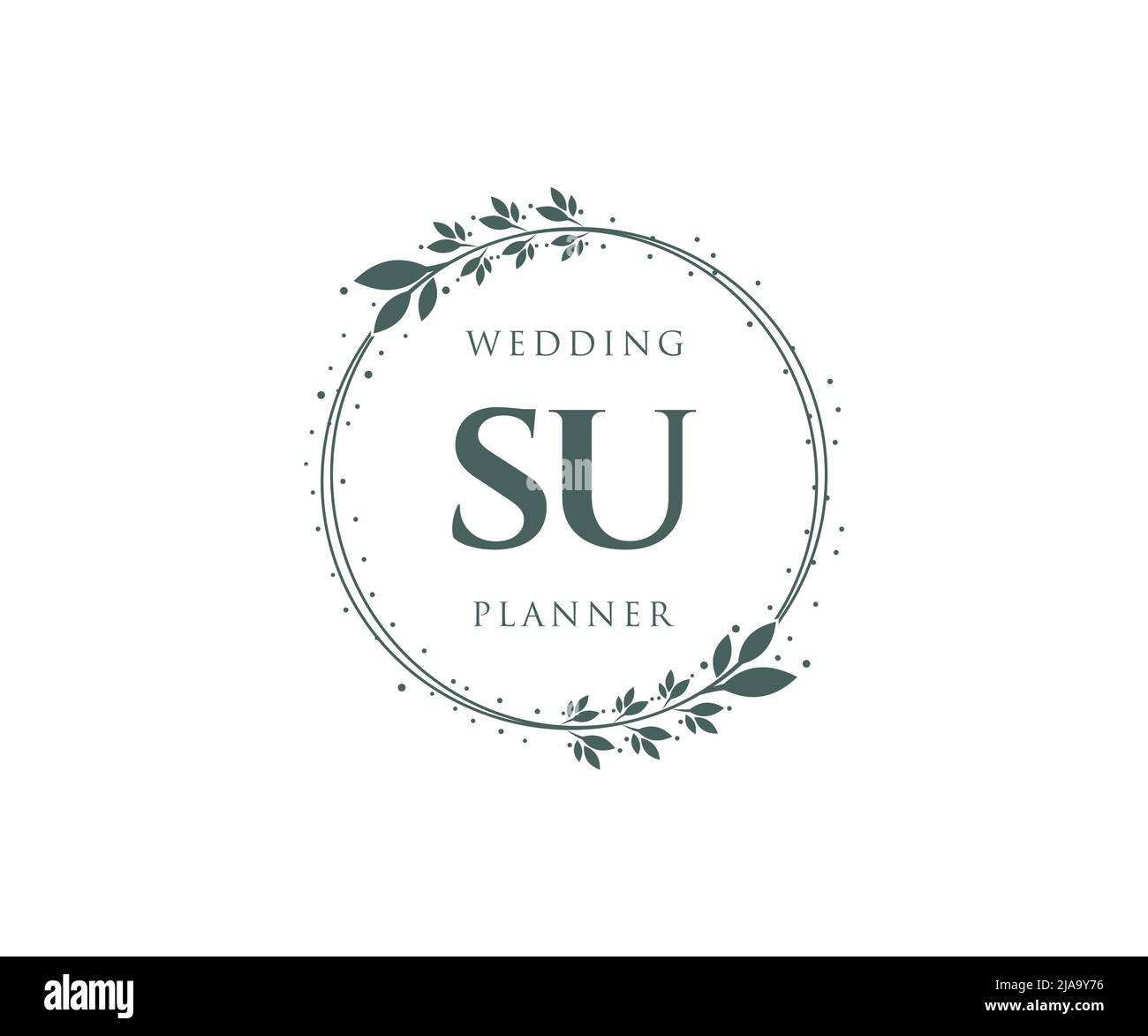 SU Initials letter Wedding monogram logos collection, hand drawn modern ...