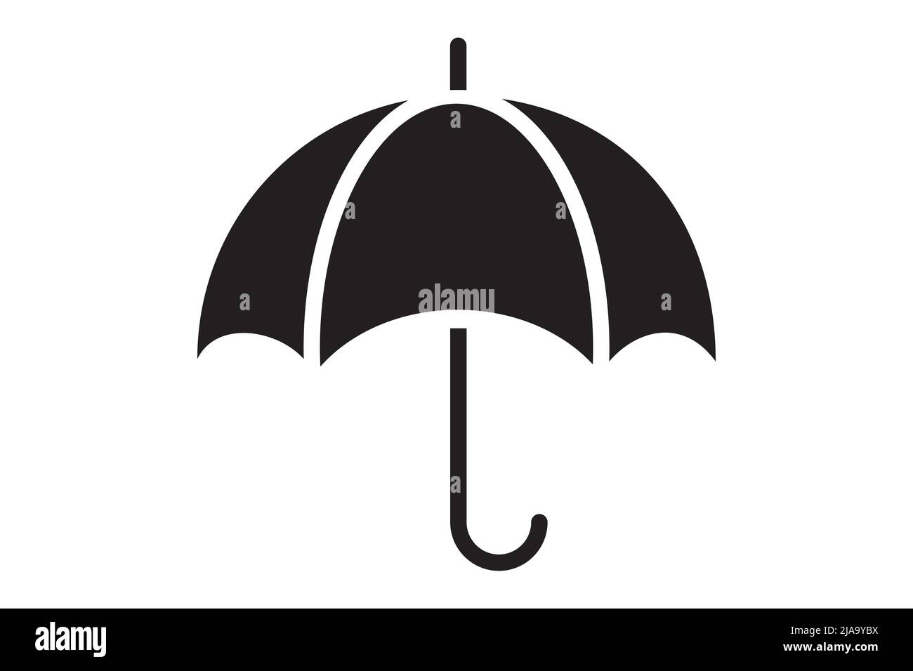 Umbrella rain protection vector icon. Parasol for rainy day protect ...