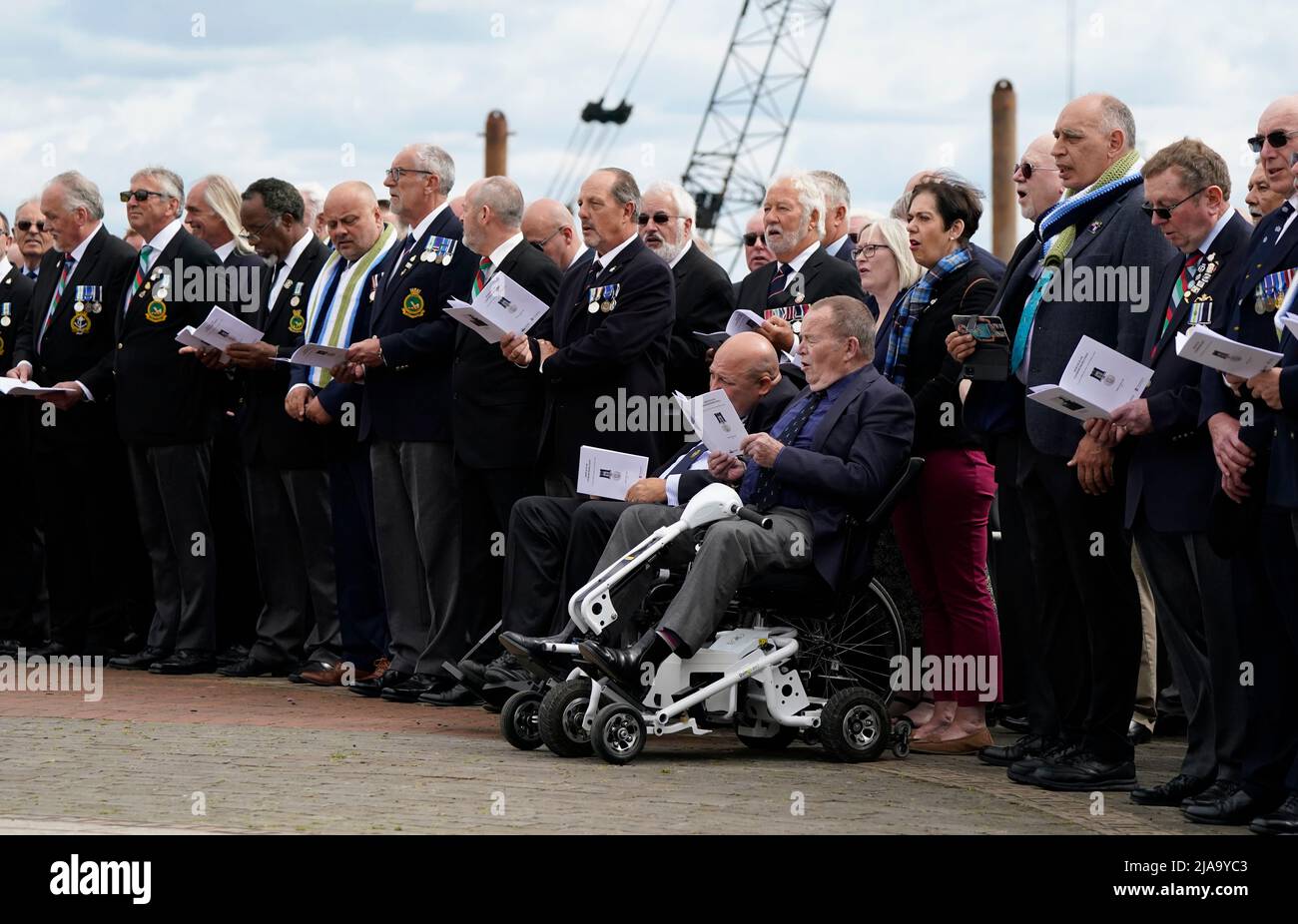 Falklands veterans take part in a national commemoration service at the ...