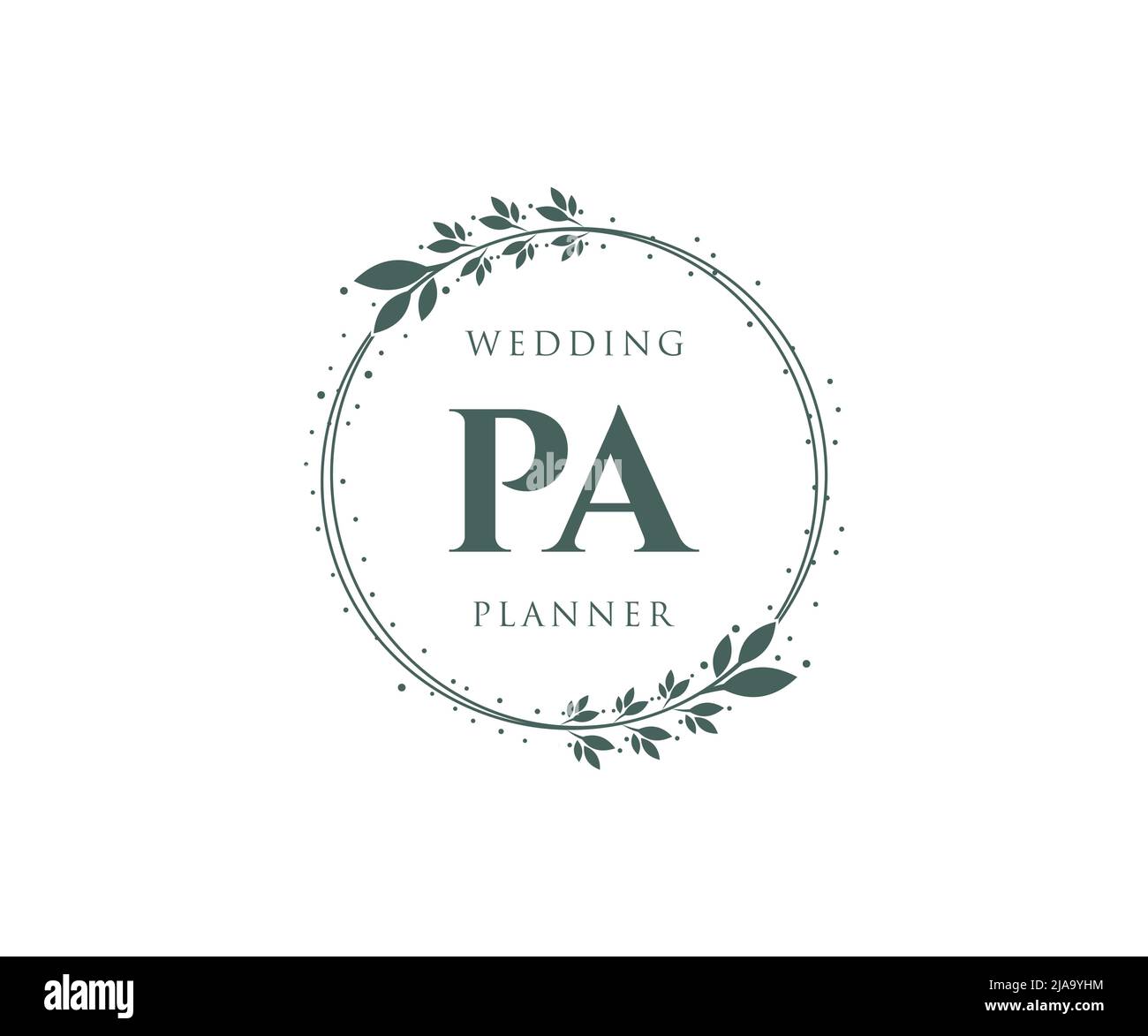 PA Initials letter Wedding monogram logos collection, hand drawn modern ...