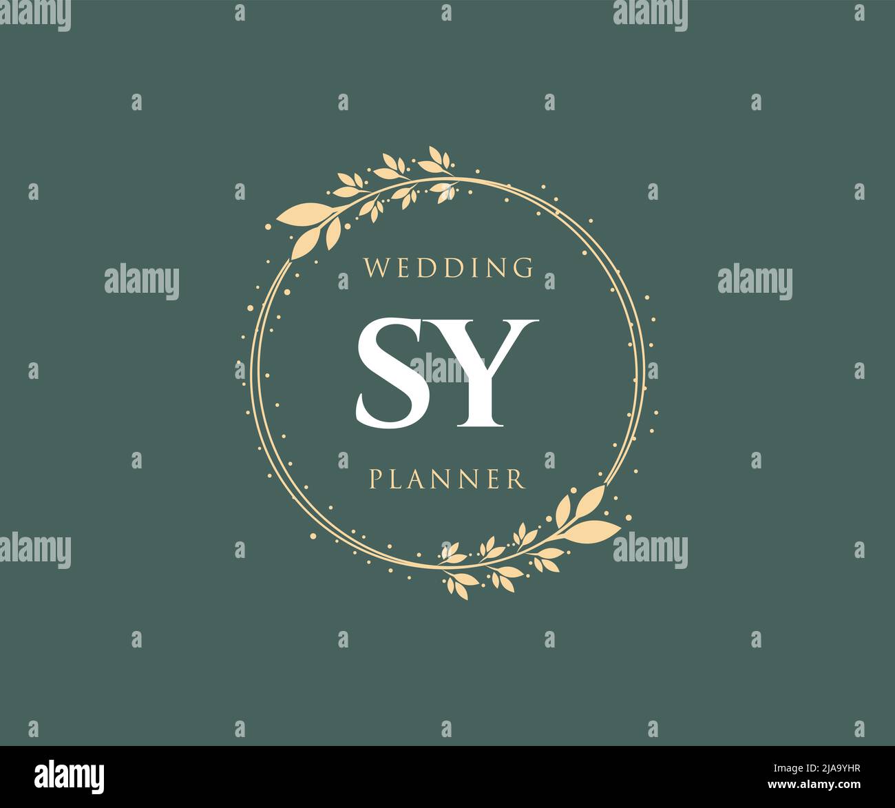 SY Initials letter Wedding monogram logos collection, hand drawn modern ...
