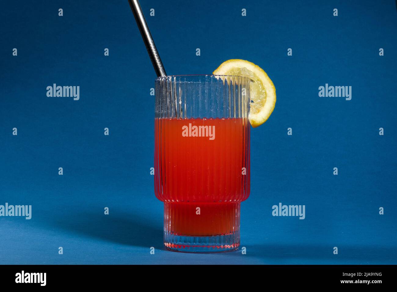 Unique cocktail with blue background hi-res stock photography and ...