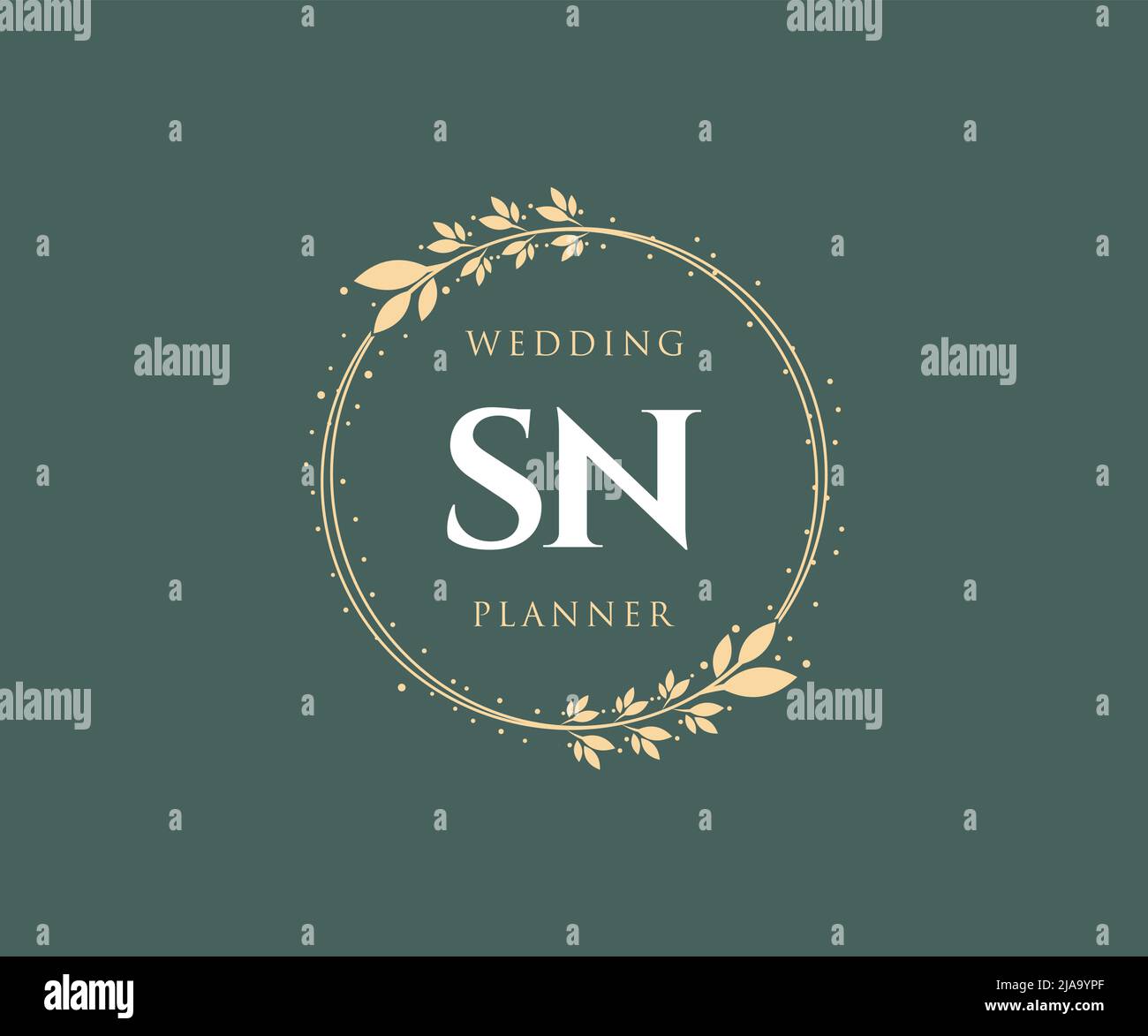 SN Initials letter Wedding monogram logos collection, hand drawn modern ...