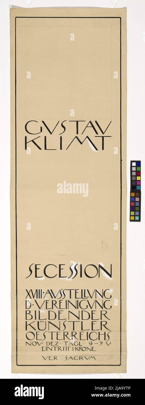 Postal draft: XVIII. Exhibition Secession (in writing). Gustav Klimt ...