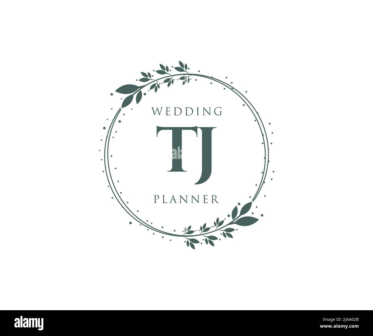 TJ Initials letter Wedding monogram logos collection, hand drawn modern ...