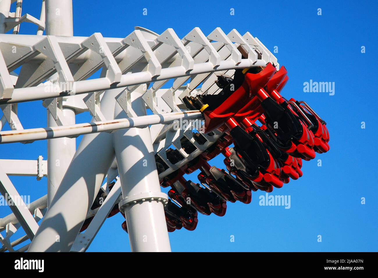 Empty Roller Coaster Cart Side View