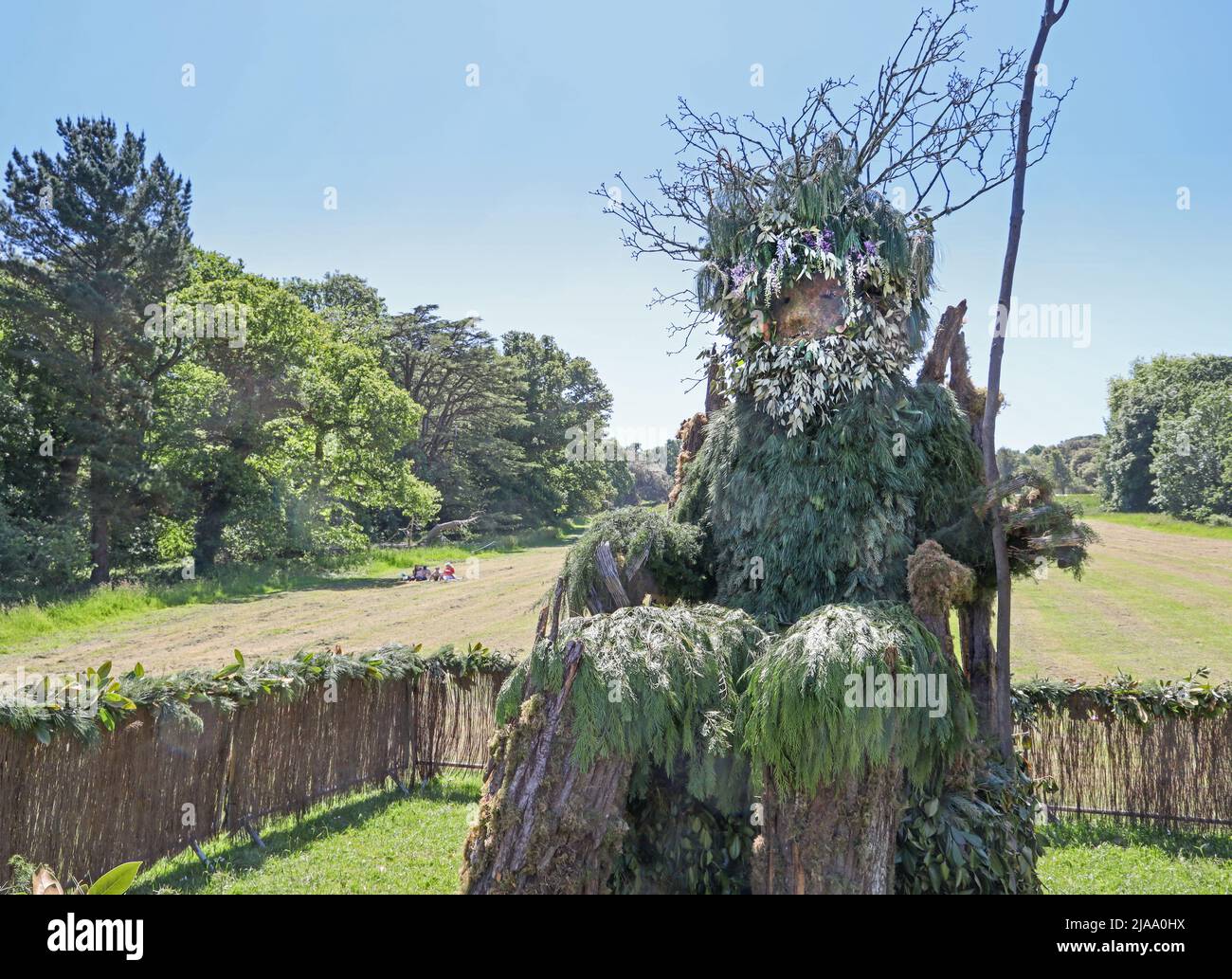 The traditional Green Man constructed each year by gardeners at Mount ...
