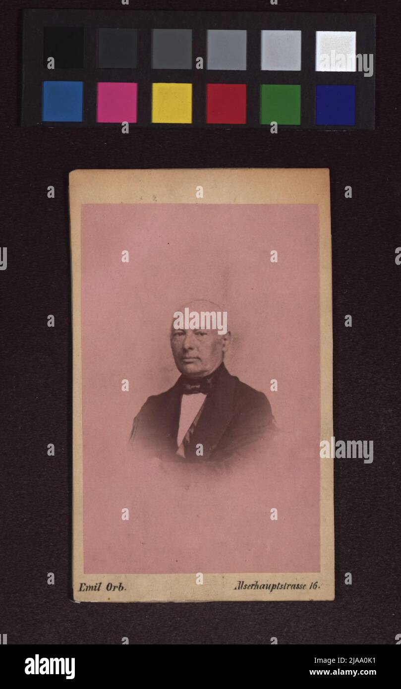 Michael Holzer (1803-1875), teacher. Emil Orb, Photo Studio Stock Photo ...