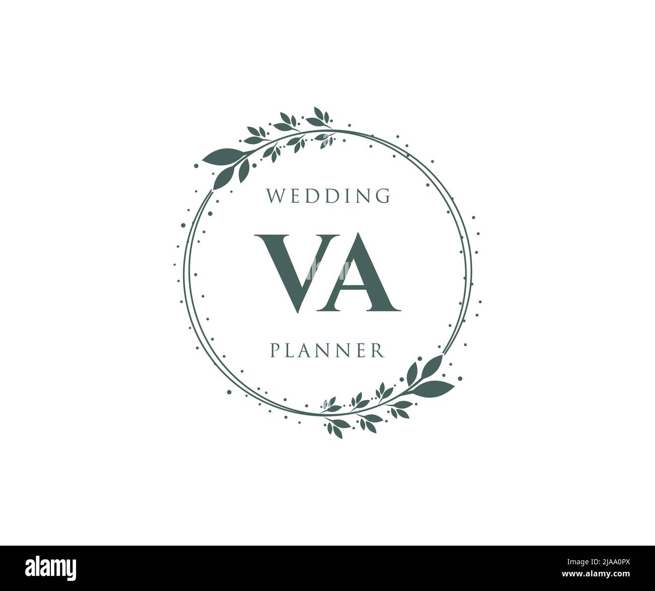 VA Initials letter Wedding monogram logos collection, hand drawn modern ...