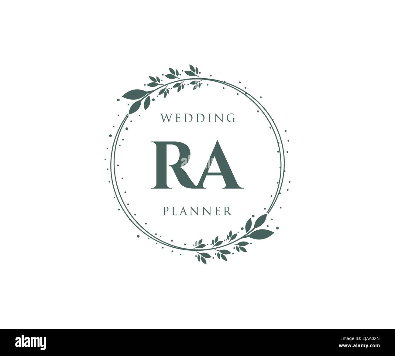 RA Initials letter Wedding monogram logos collection, hand drawn modern ...