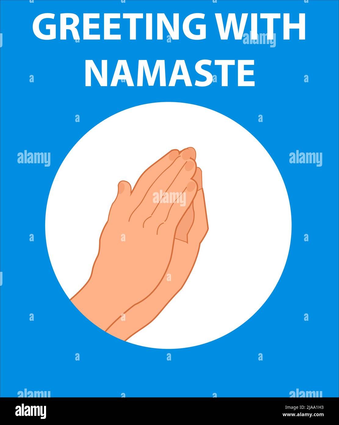 greeting with namaste poster for office and work place. Safety poster ...
