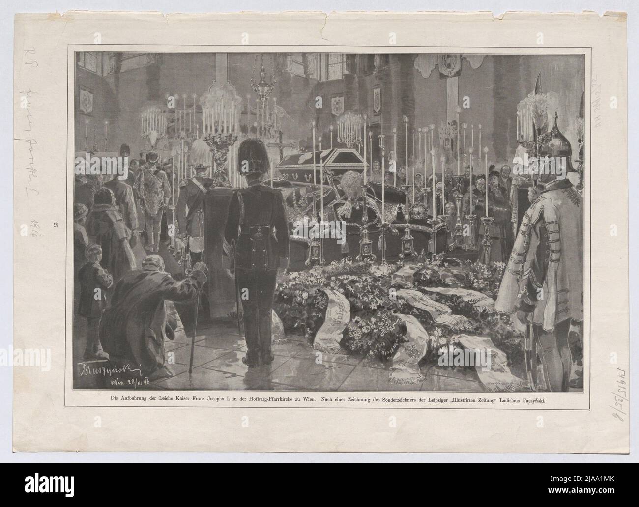 Excerpt from the "Illustrated Zeitung" 1916: Funeral service for ...