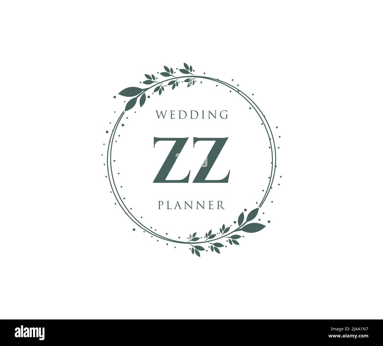 ZZ Initials letter Wedding monogram logos collection, hand drawn modern ...