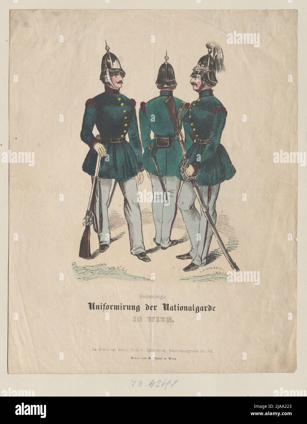 "Intended / uniforms of the National Guard / in Vienna.". Martin ...