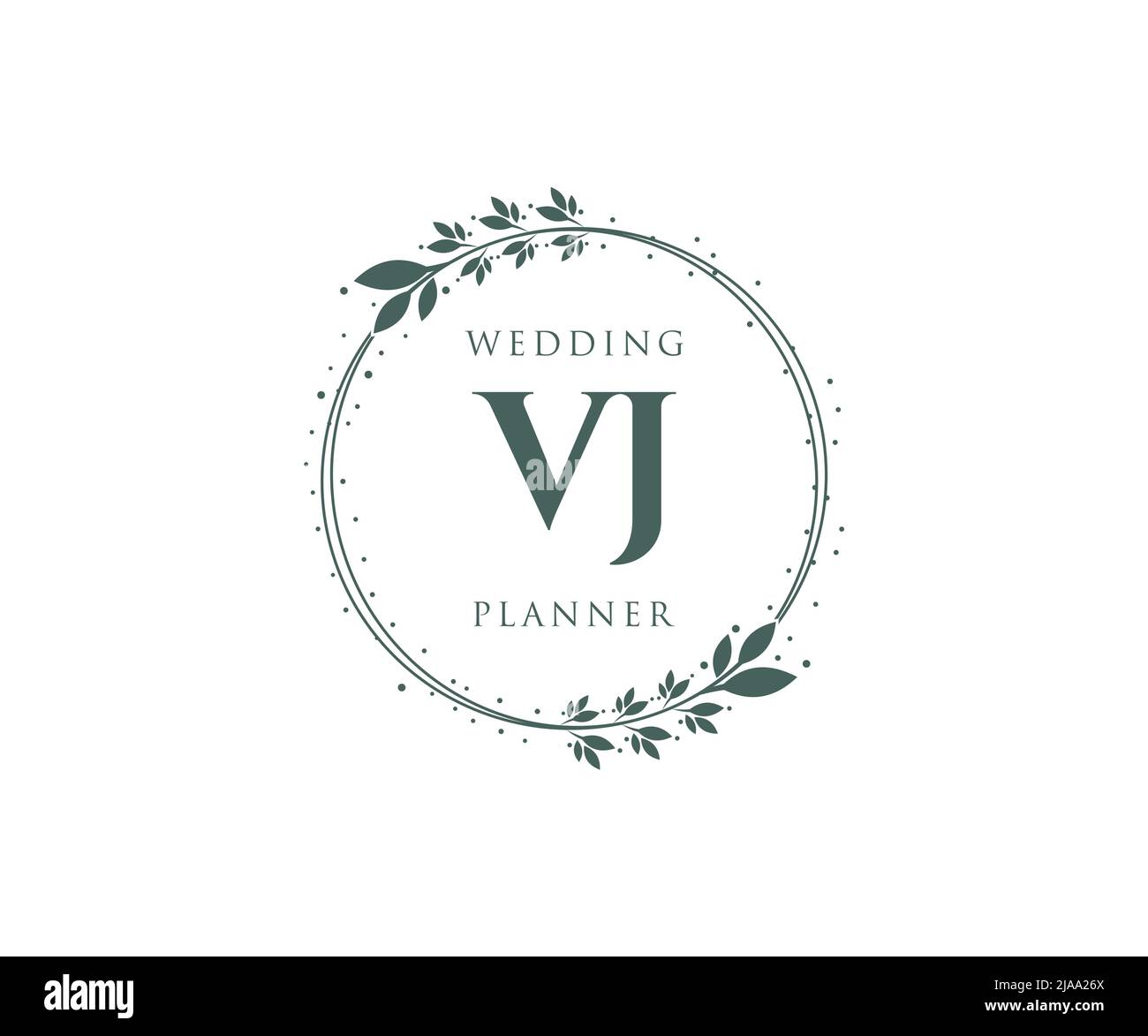 VJ Initials letter Wedding monogram logos collection, hand drawn modern ...