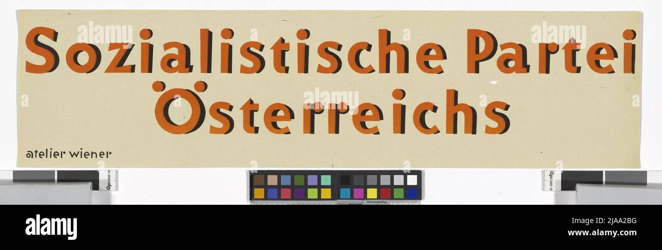 Poster "Socialist Party / Austria". Karl Wiener (1901-1949), Graphic ...