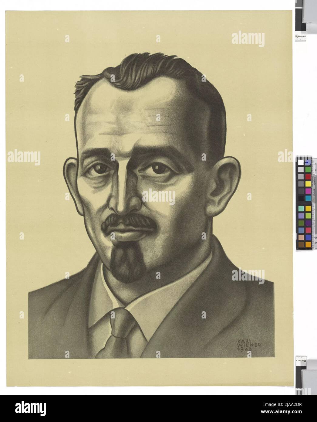 Portrait of a man. Karl Wiener (1901-1949), Graphic Artist Stock Photo ...