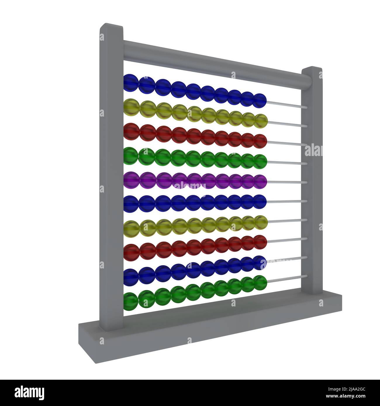 3d render illustration of abacus math learning tool for kids isolated ...