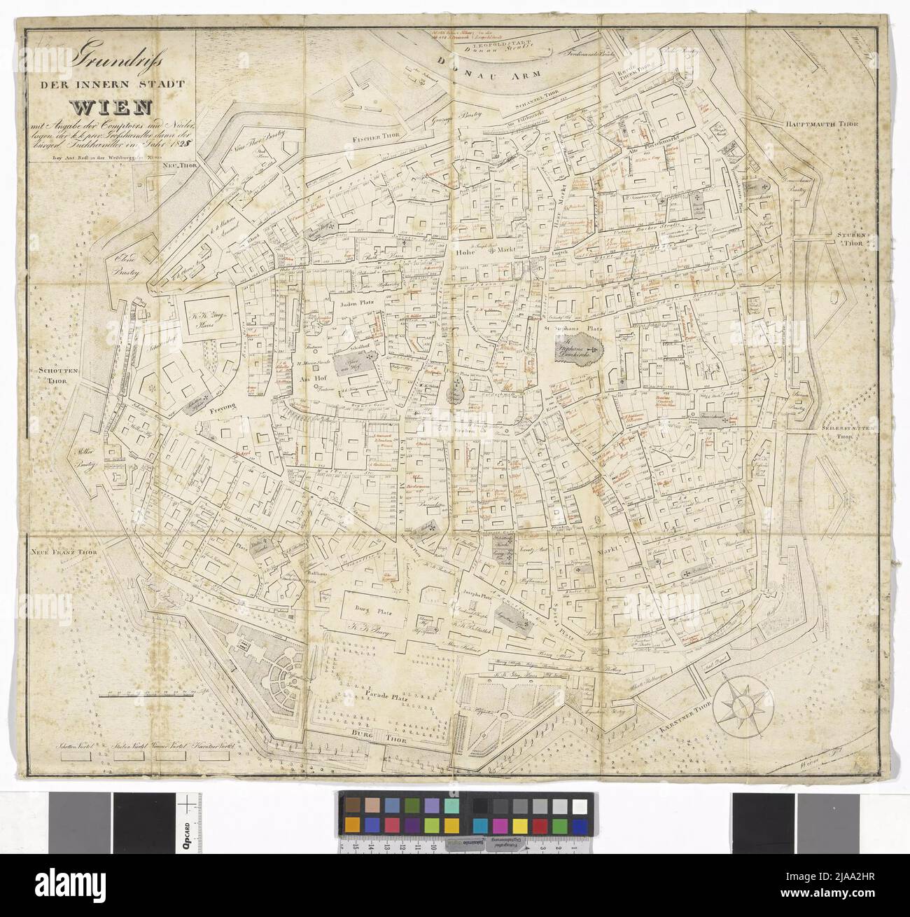 Floor plan of the City of Vienna and the comptoirs and defeats of the K ...