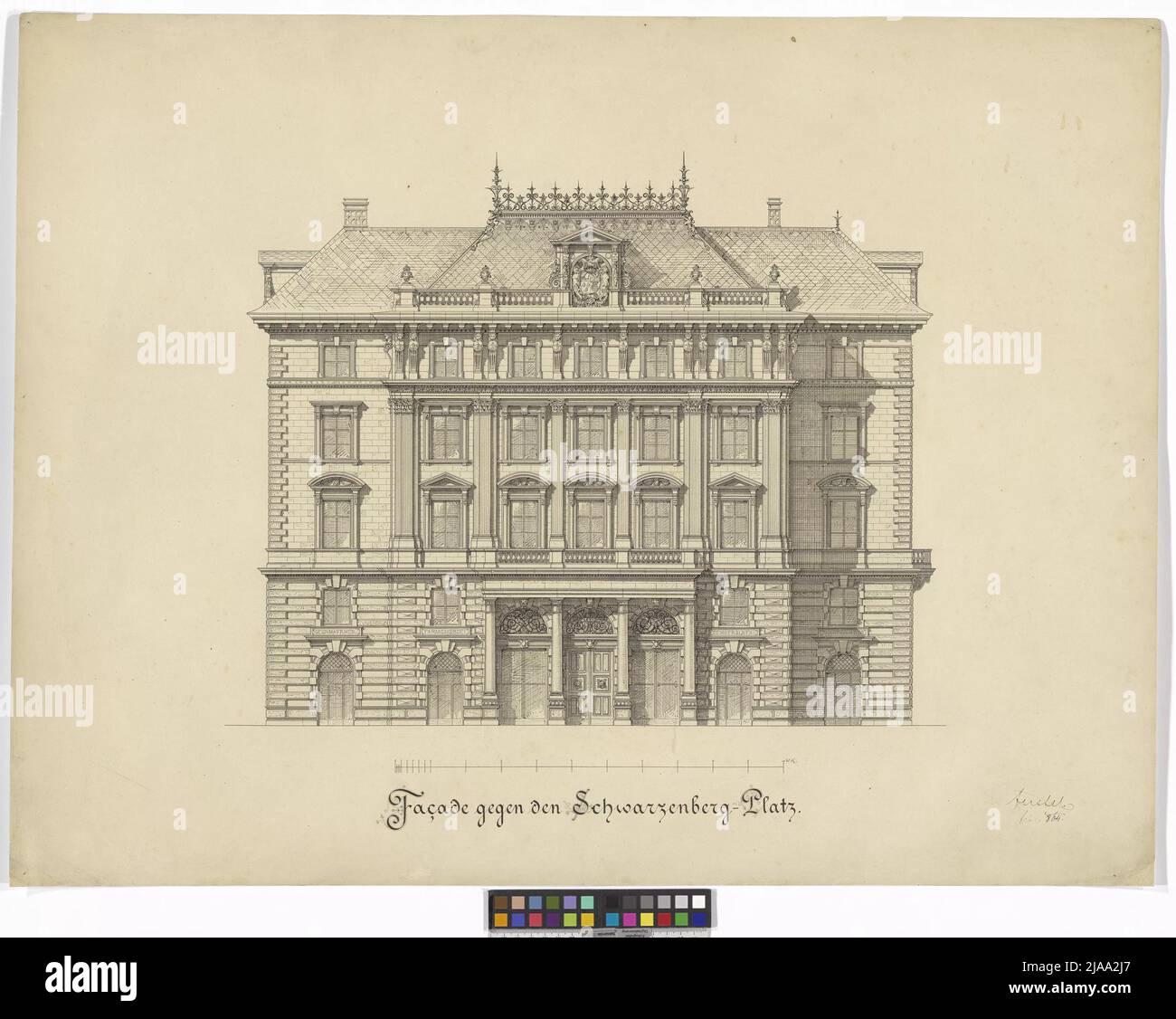 Palais Wertheim, Schwarzenbergplatz 17, main facade. Heinrich von ...