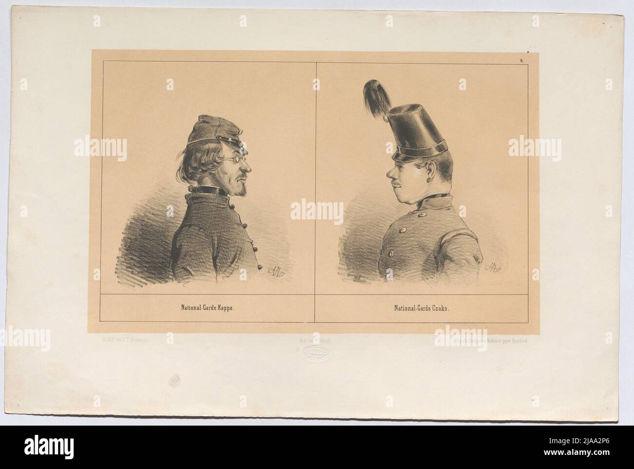 "National Guard cap.-National Guard Czako." (No. 6 of the series ...